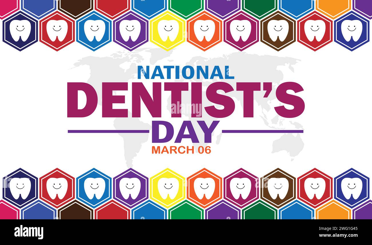 National Dentist's Day. March 06. Holiday concept. Template for background, banner, card, poster ...