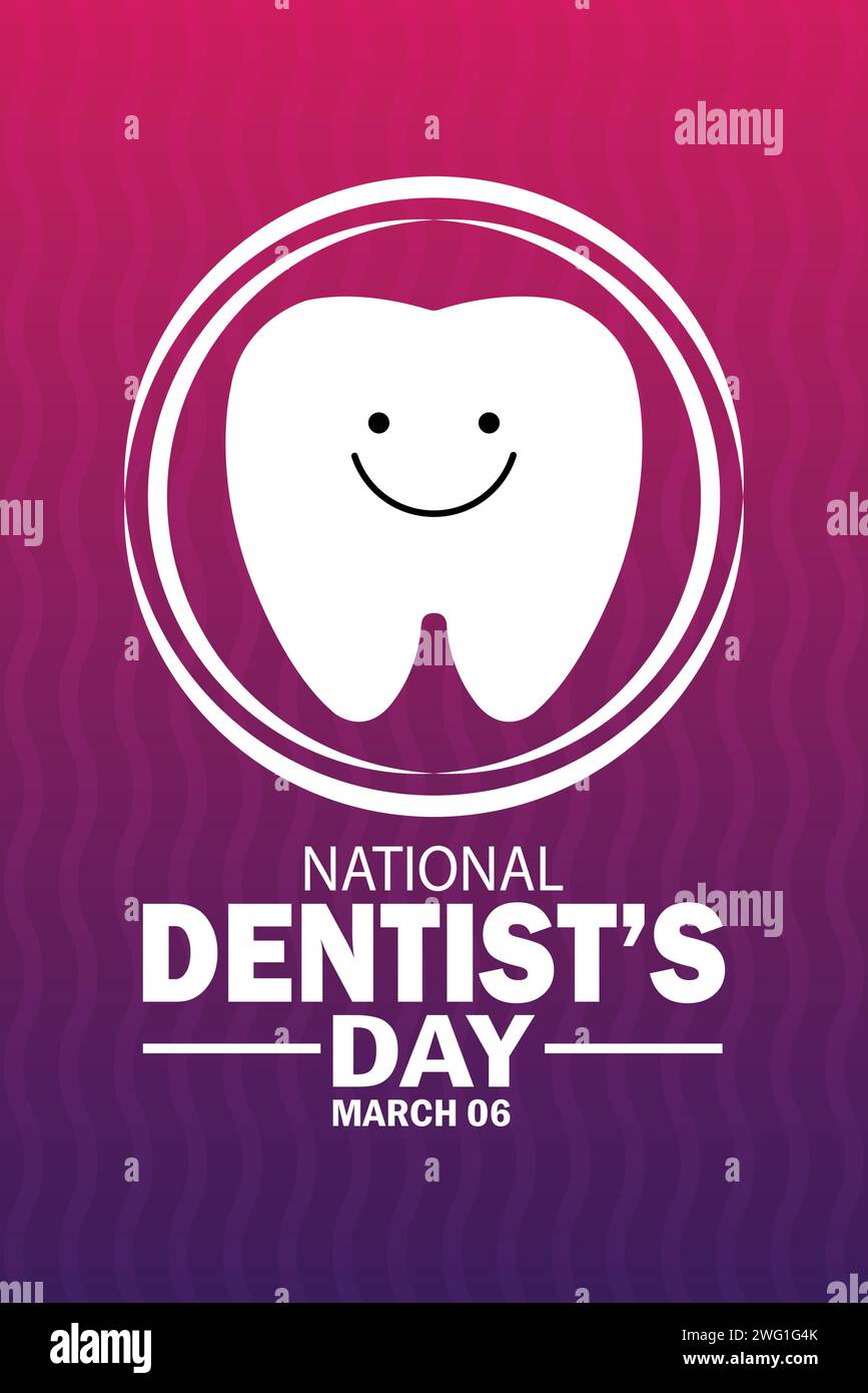 National Dentist's Day Vector Illustration. March 06. Suitable for Mobile Wallpaper Stock Vector ...