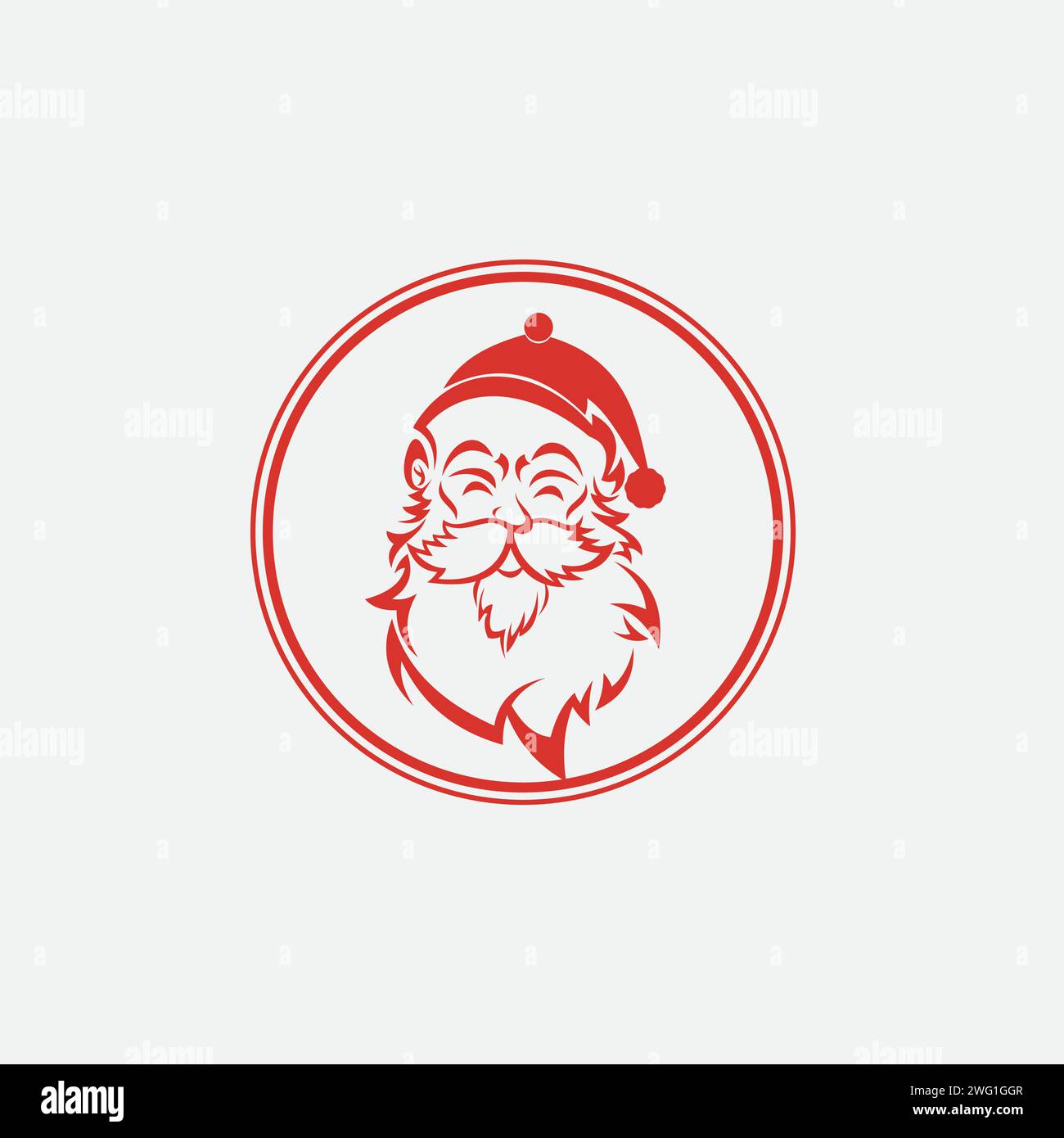 Vector santa claus logo concept illustration Stock Vector Image & Art ...