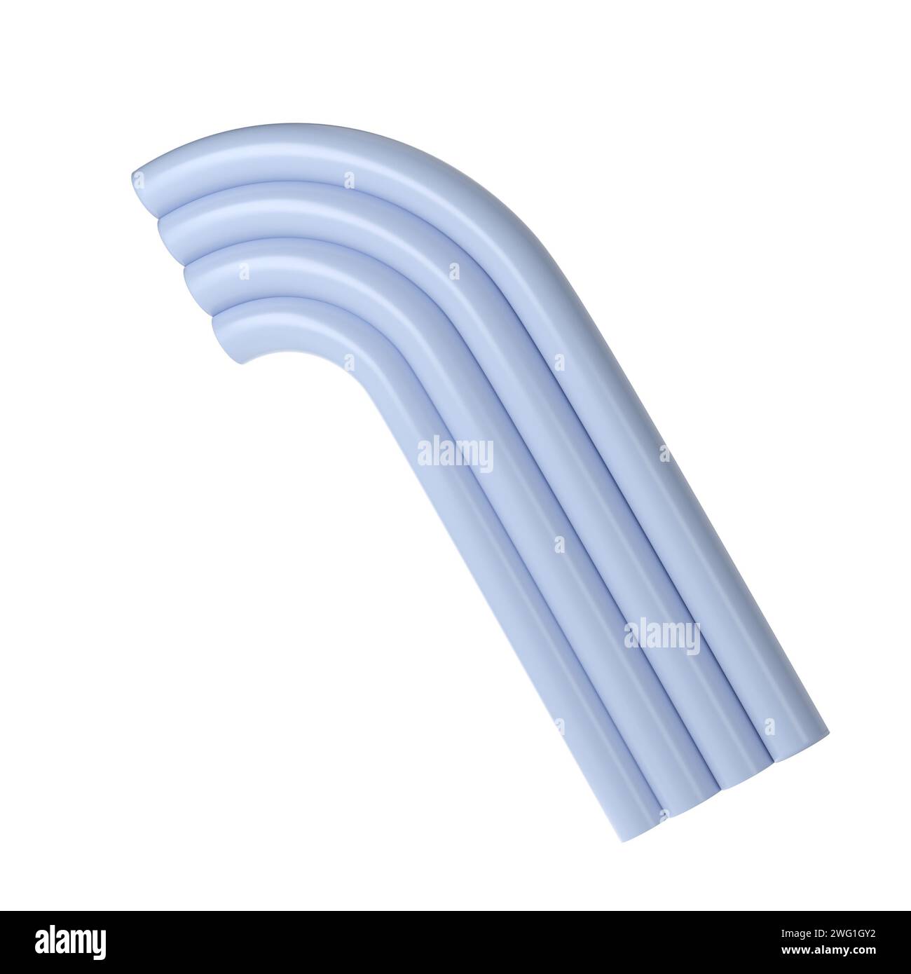 3d rendering of plaster molds Abstract geometry blue figure ...