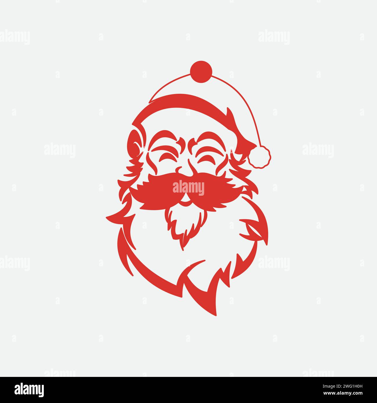 Vector santa claus logo concept illustration Stock Vector Image & Art ...