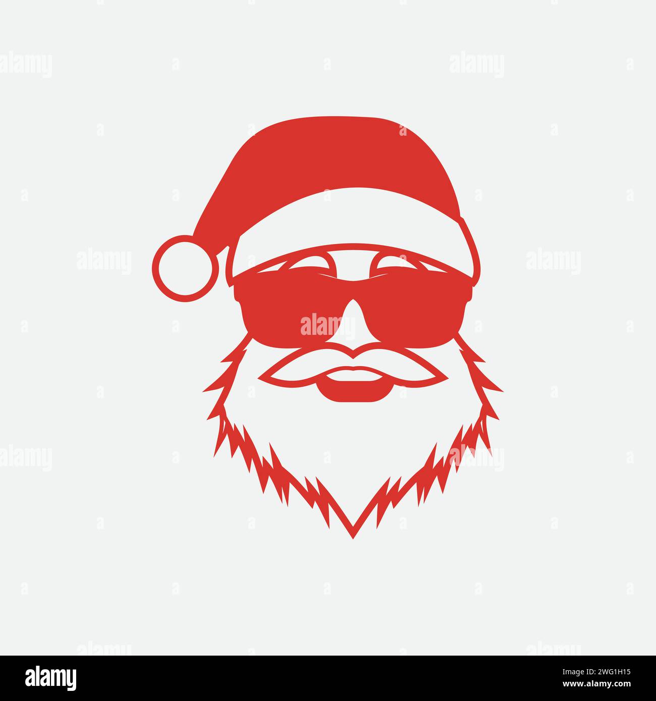 Vector santa claus logo concept illustration Stock Vector Image & Art ...