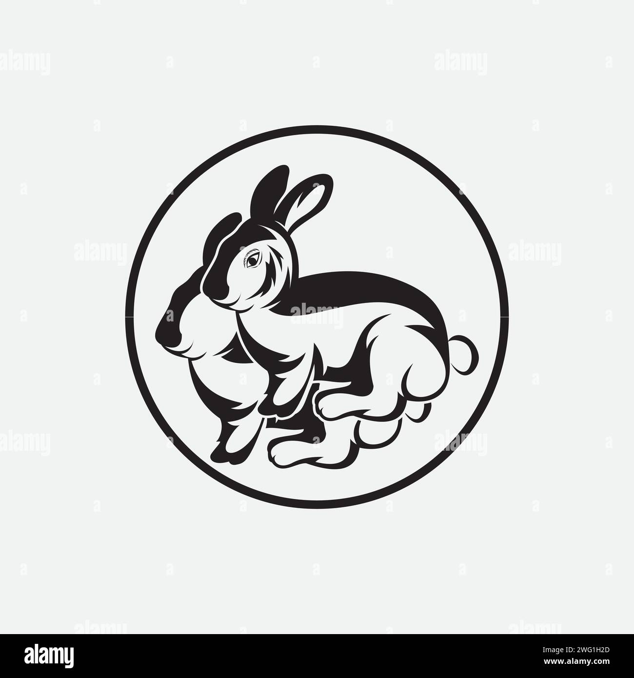 Rabbit vector logo concept illustration Stock Vector Image & Art - Alamy