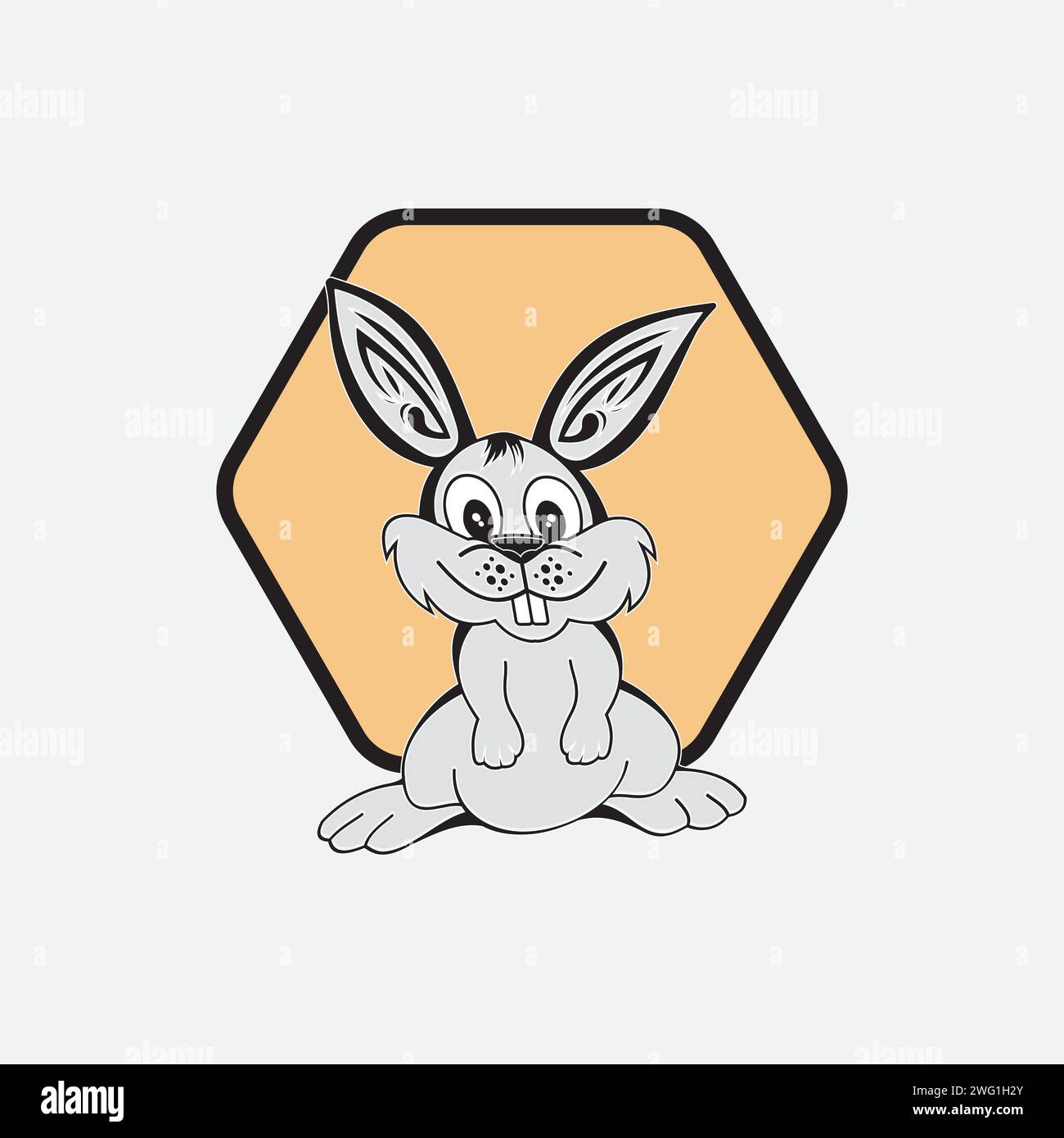 Rabbit vector logo concept illustration Stock Vector Image & Art - Alamy