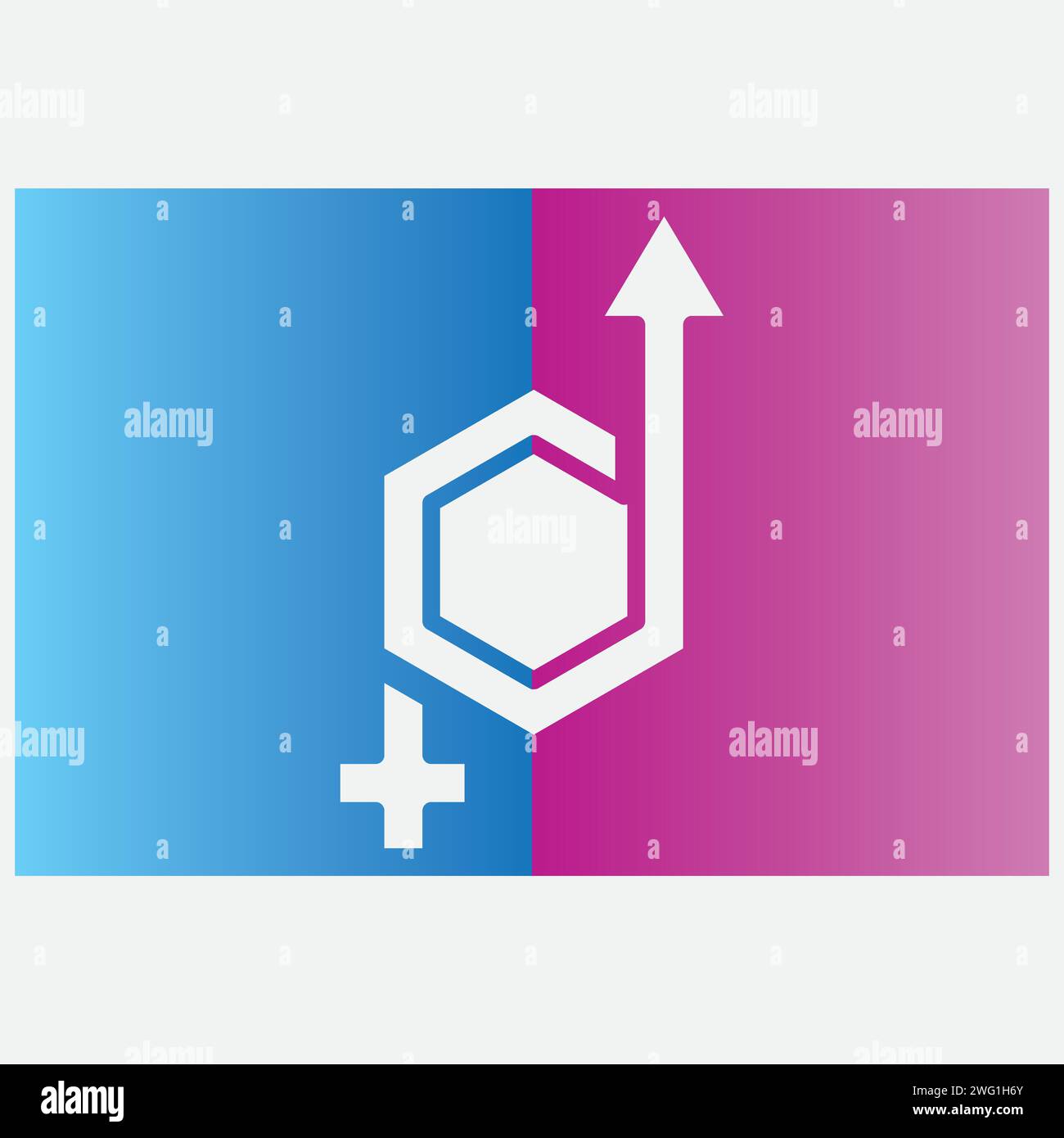 Gender symbol vector logo concept illustration Stock Vector Image & Art ...
