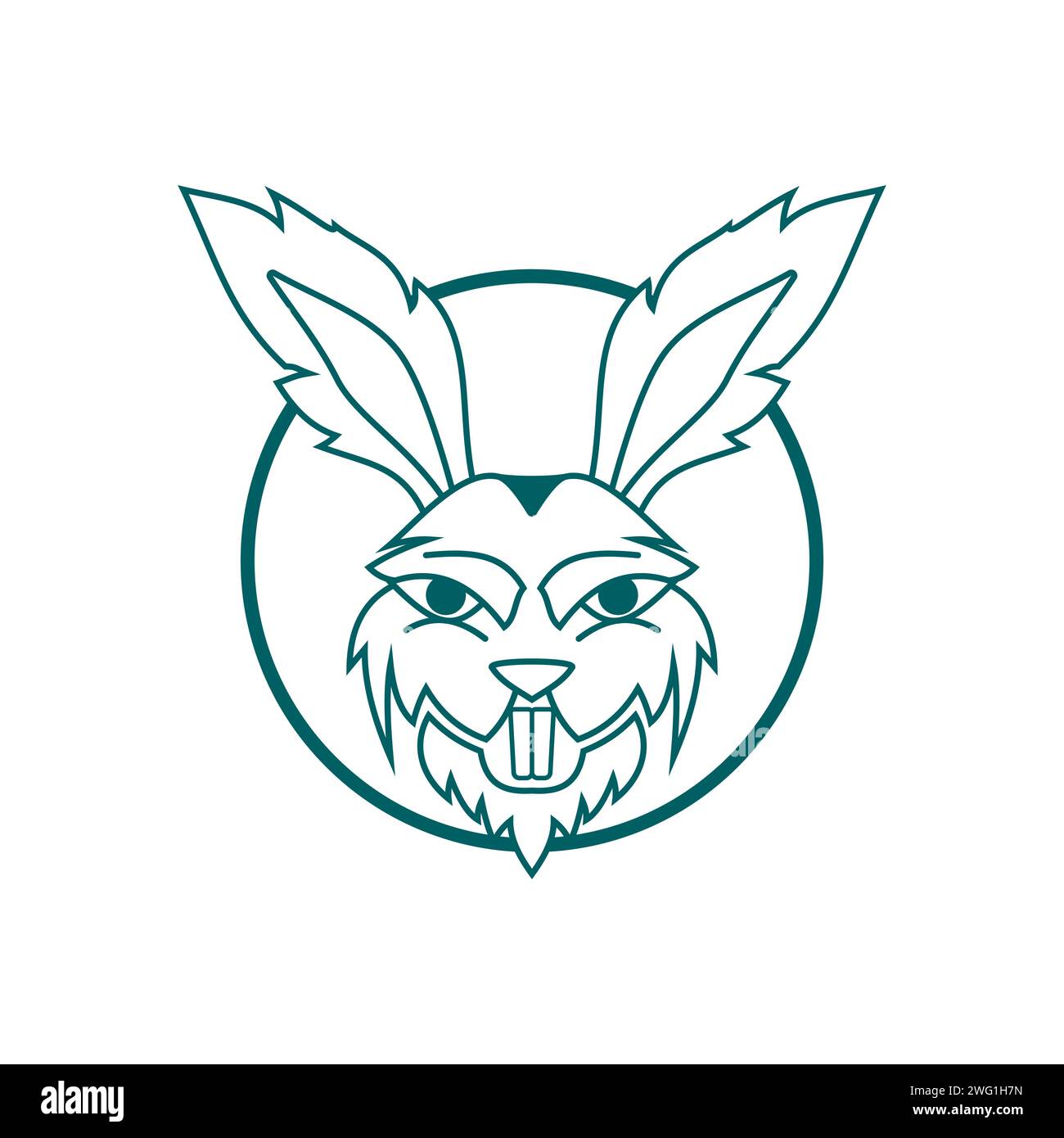 Rabbit vector logo concept illustration Stock Vector Image & Art - Alamy