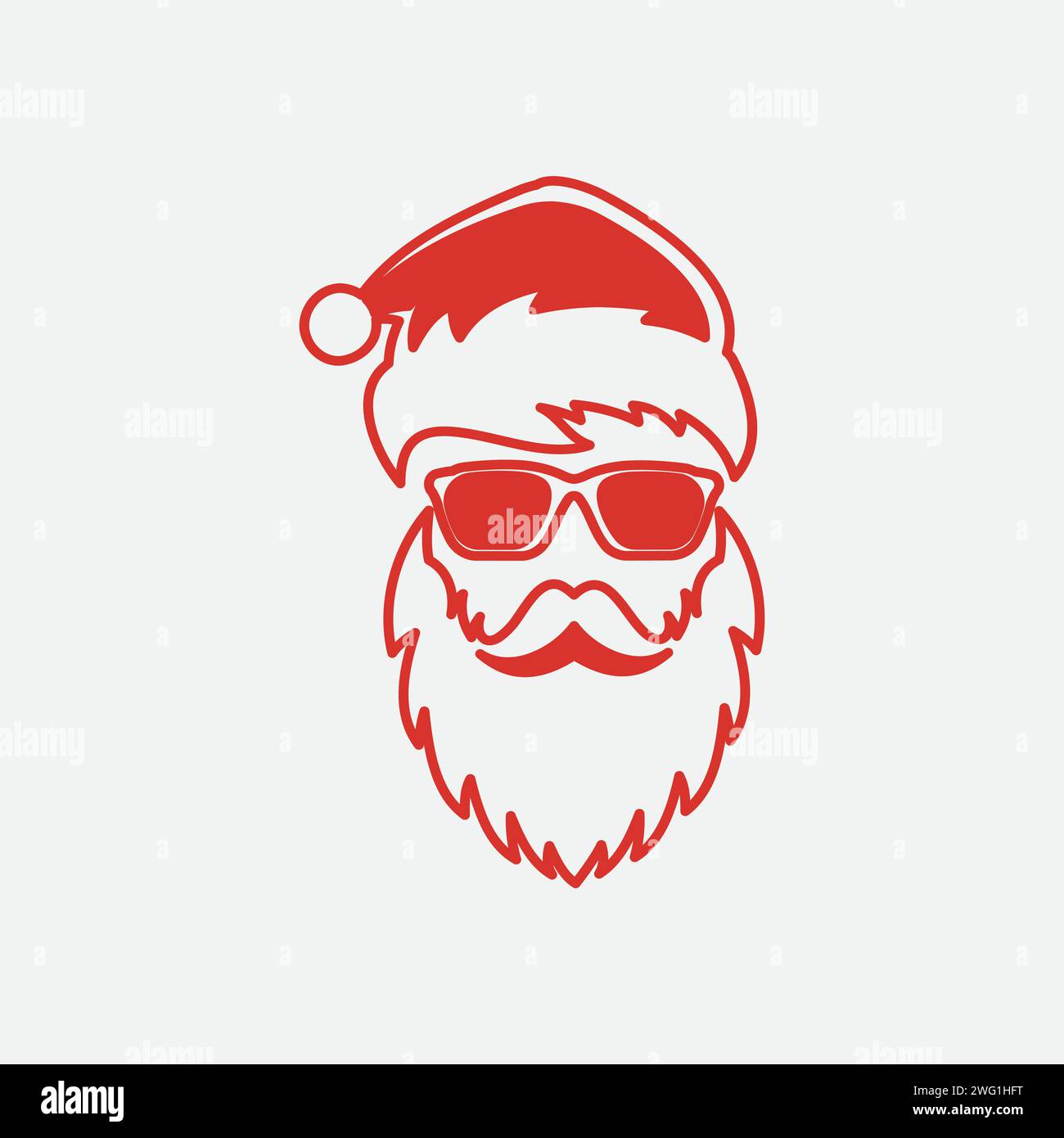 Vector santa claus logo concept illustration Stock Vector Image & Art ...