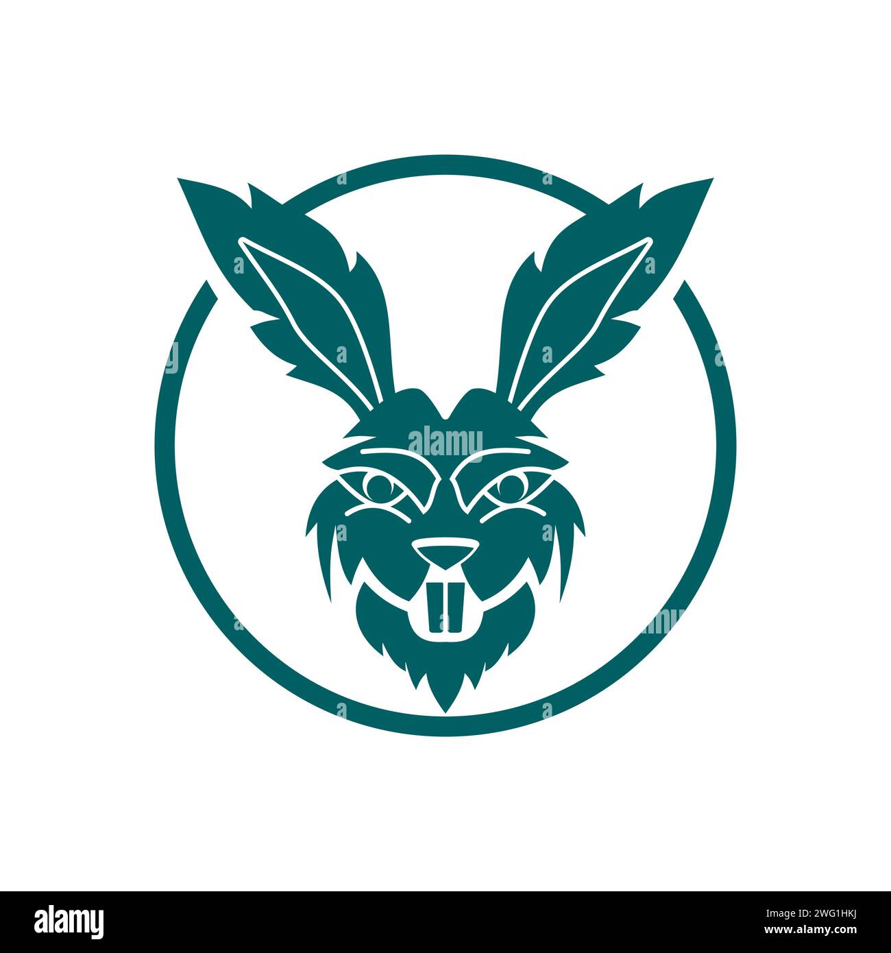 Rabbit vector logo concept illustration Stock Vector Image & Art - Alamy