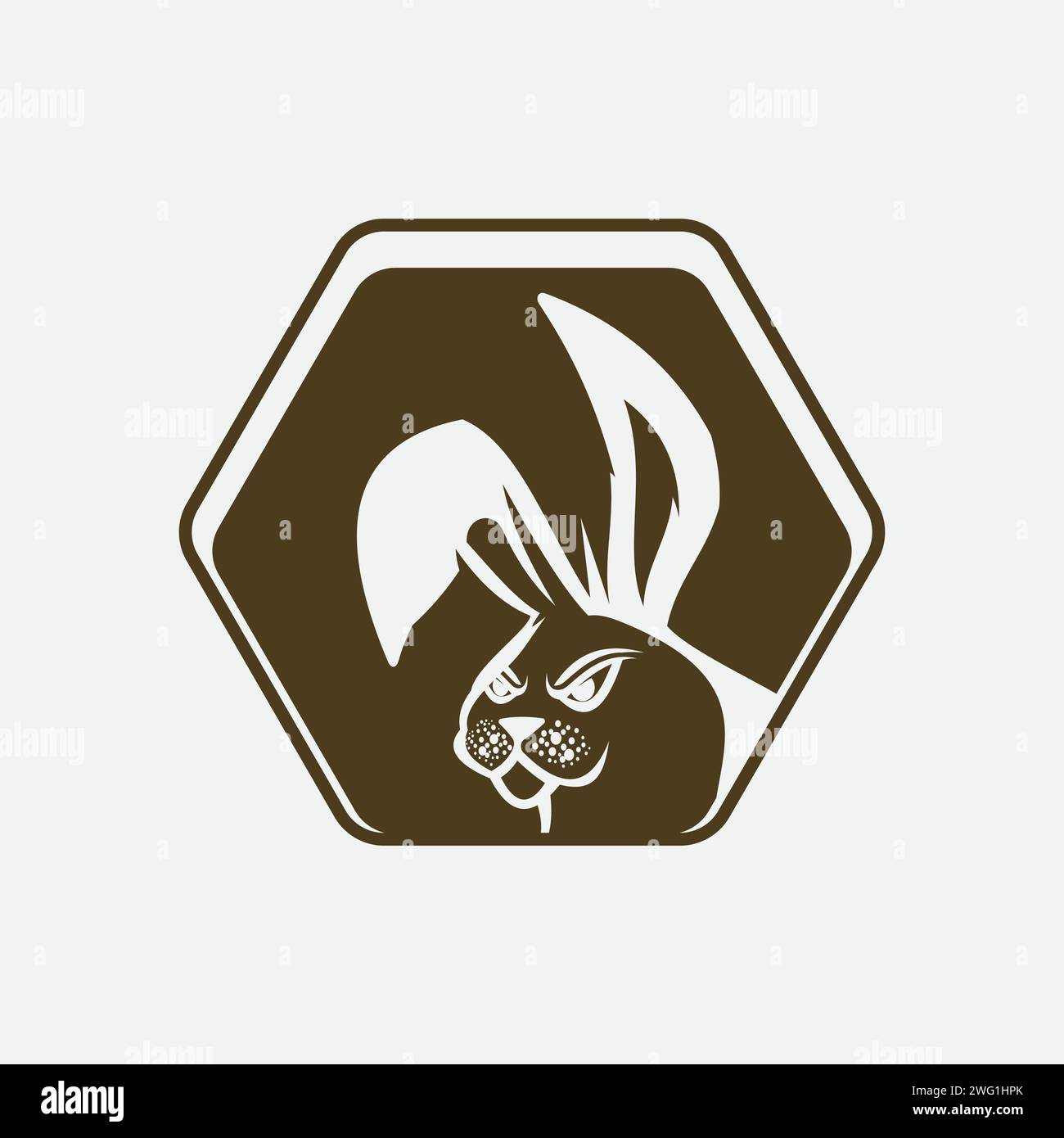 Rabbit vector logo concept illustration Stock Vector Image & Art - Alamy