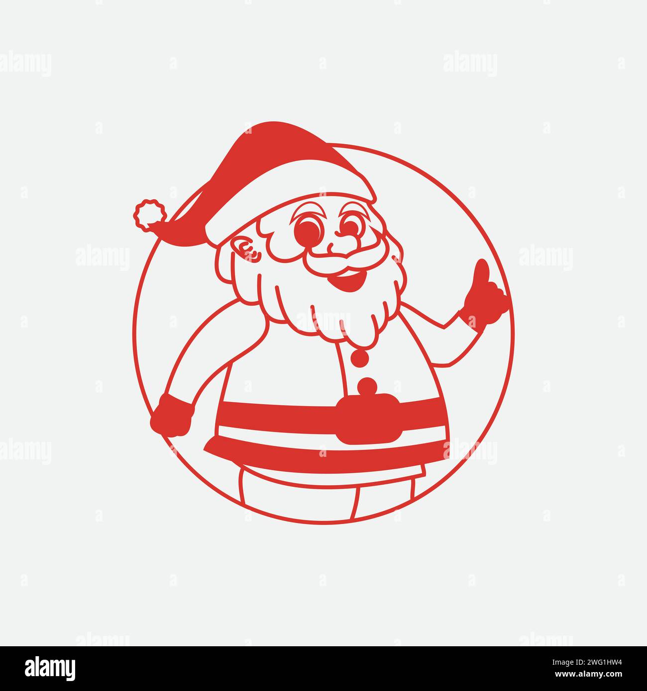 Vector santa claus logo concept illustration Stock Vector Image & Art ...