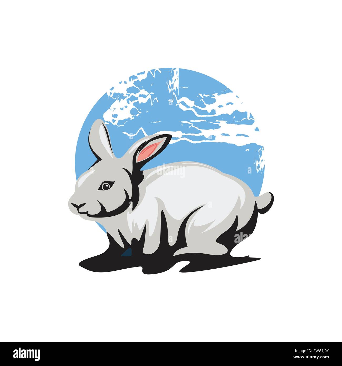 Rabbit vector logo concept illustration Stock Vector Image & Art - Alamy