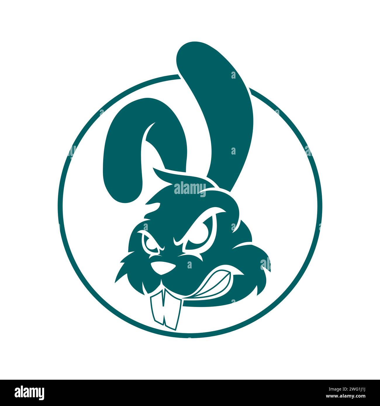 Rabbit vector logo concept illustration Stock Vector Image & Art - Alamy