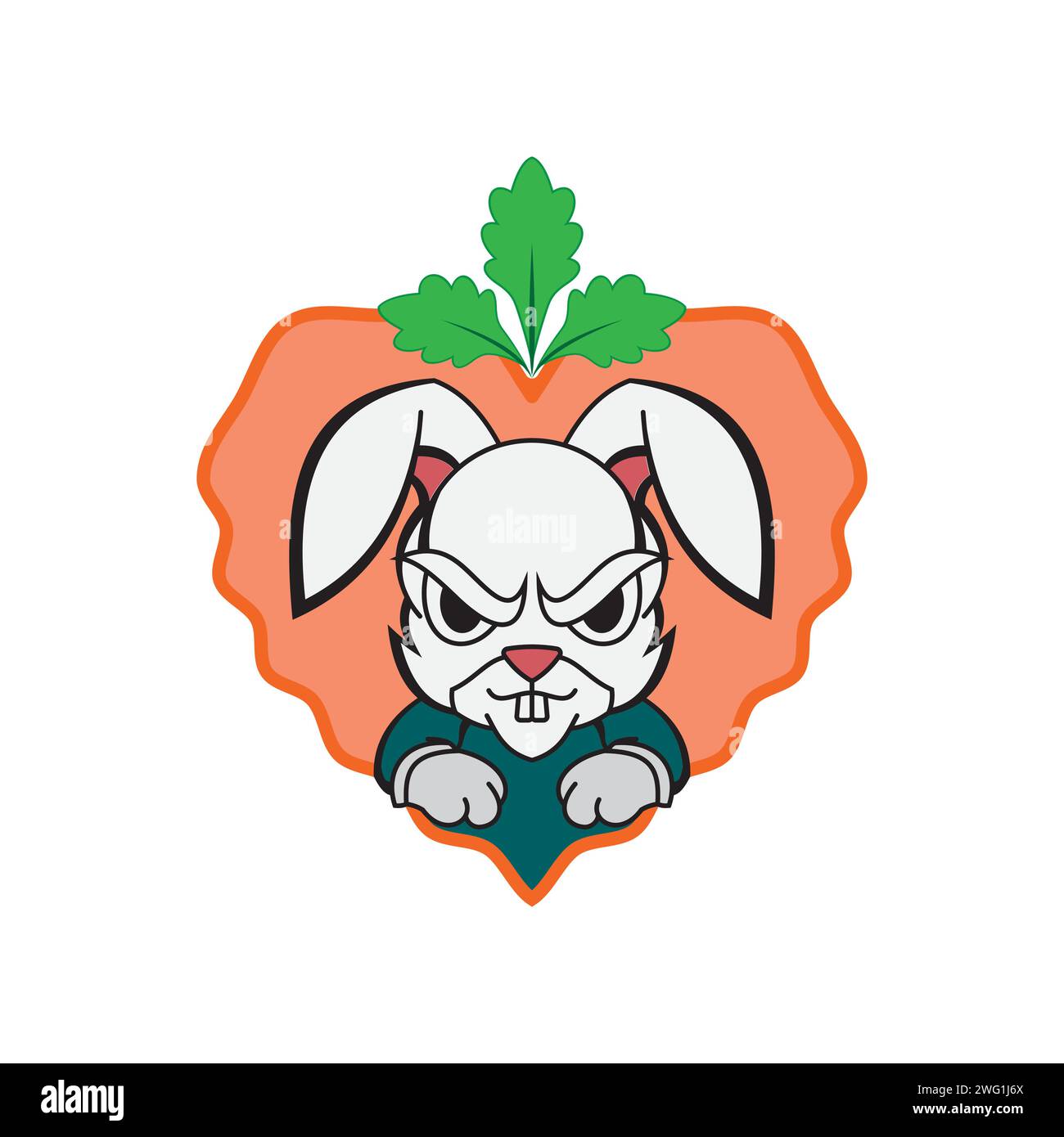 Rabbit vector logo concept illustration Stock Vector Image & Art - Alamy