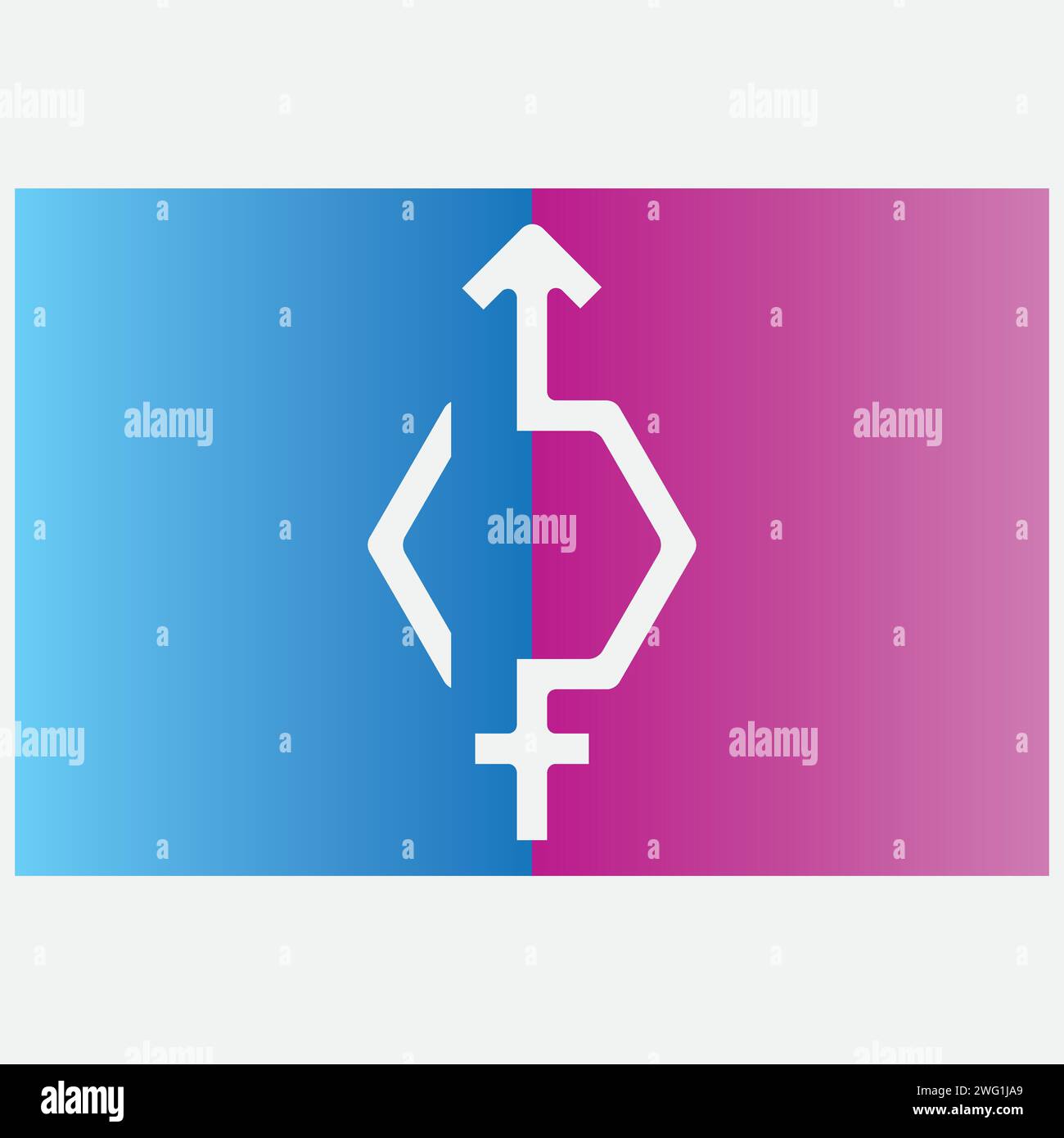 Gender symbol vector logo concept illustration Stock Vector Image & Art ...