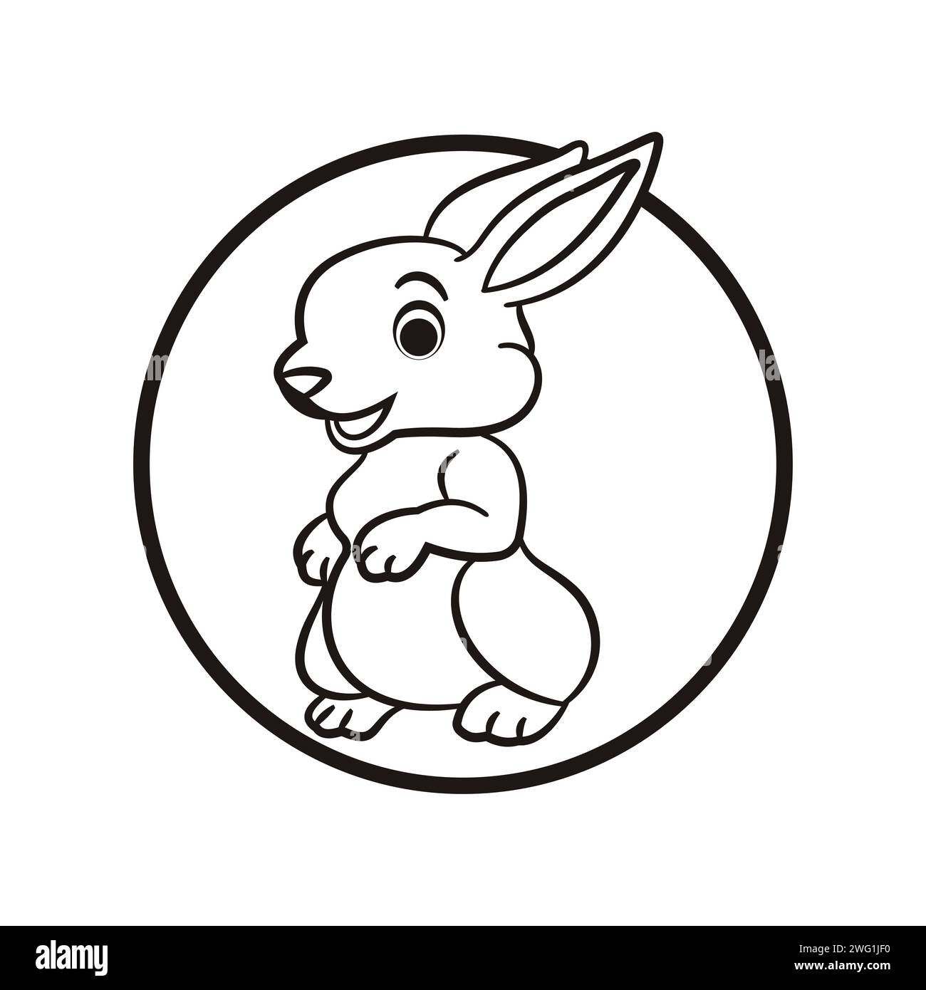 Rabbit vector logo concept illustration Stock Vector Image & Art - Alamy