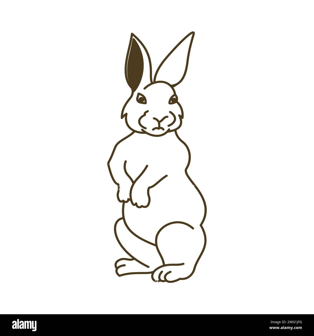 Rabbit vector logo concept illustration Stock Vector Image & Art - Alamy