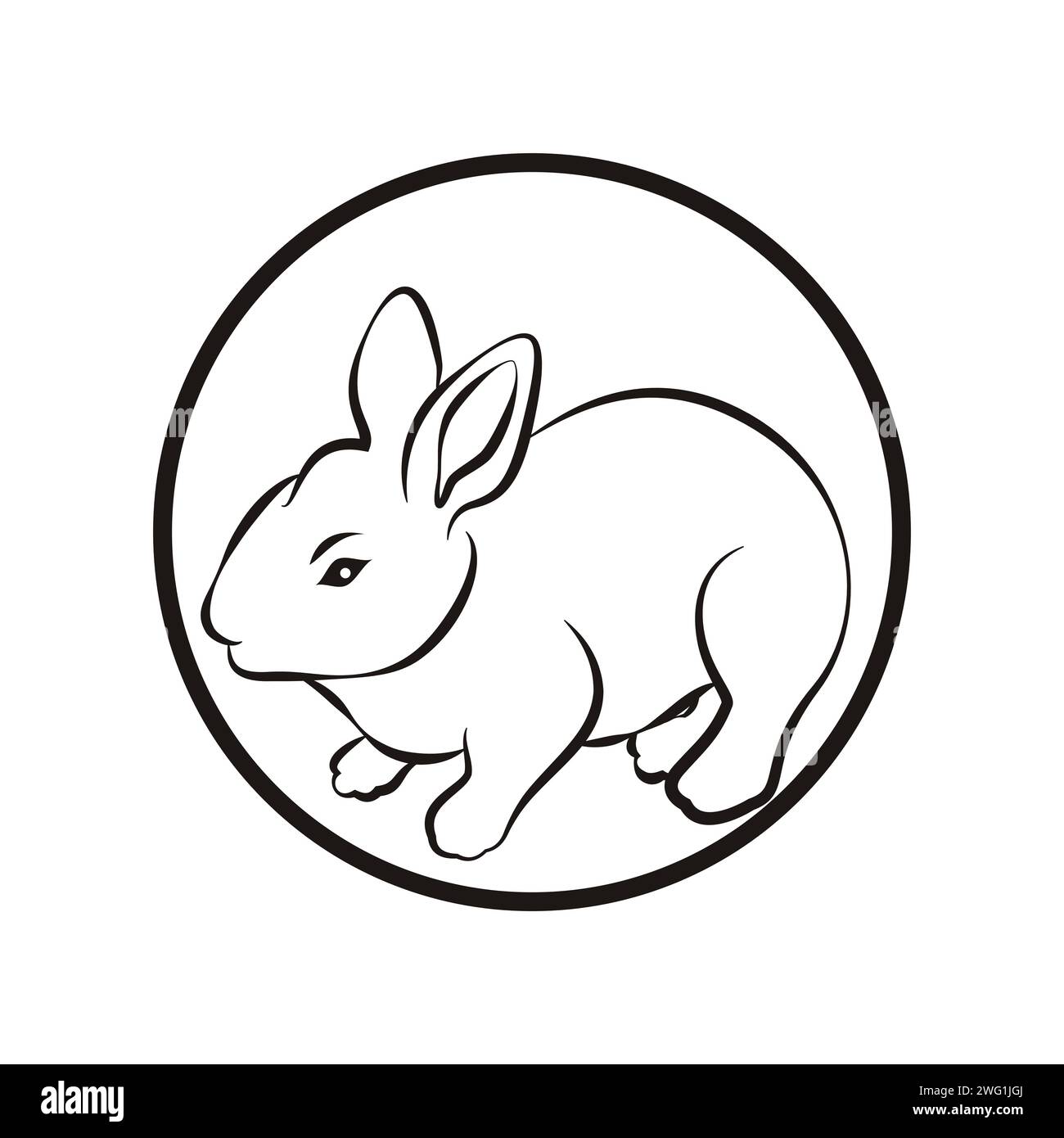 Rabbit vector logo concept illustration Stock Vector Image & Art - Alamy