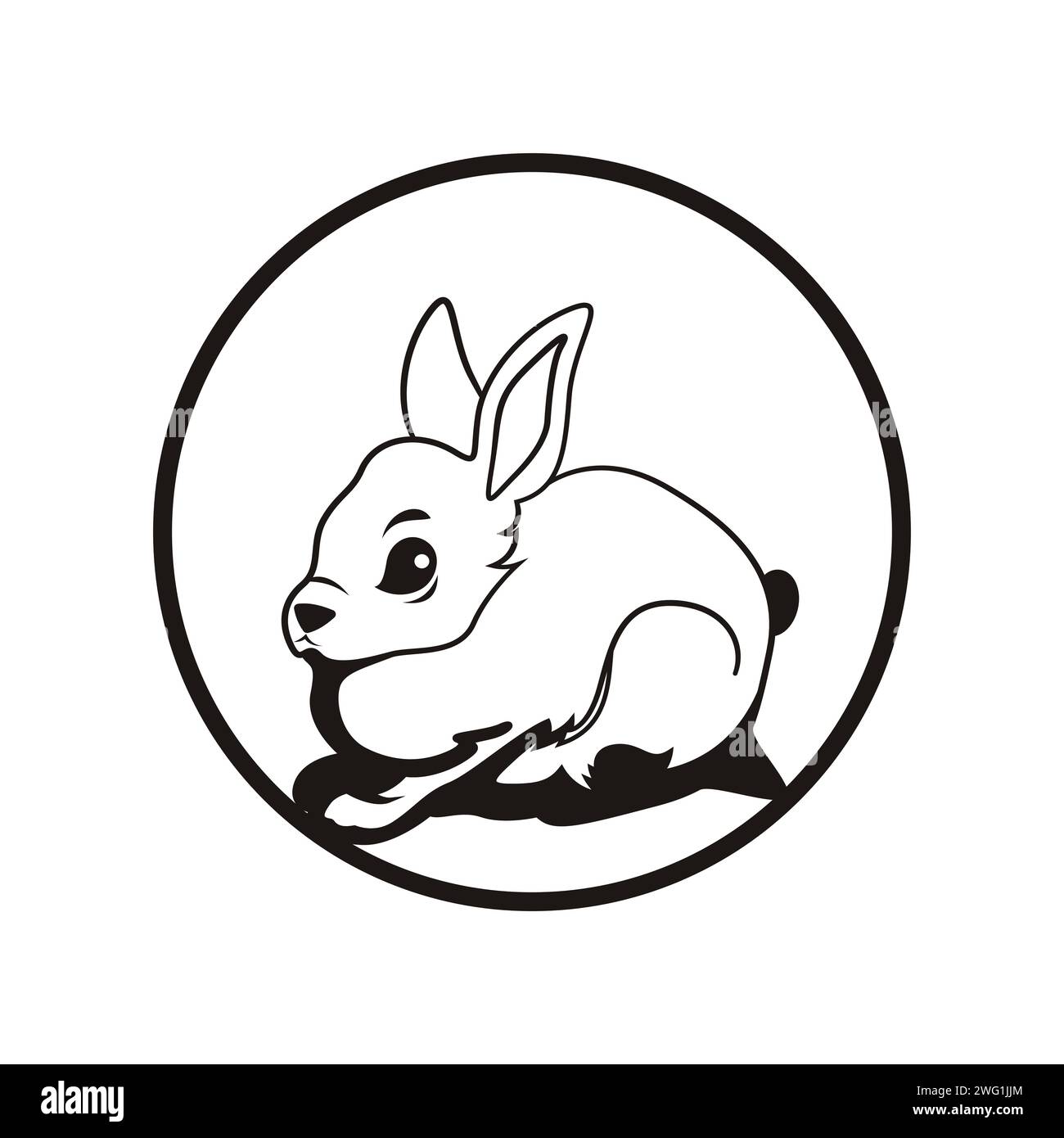 Rabbit vector logo concept illustration Stock Vector Image & Art - Alamy