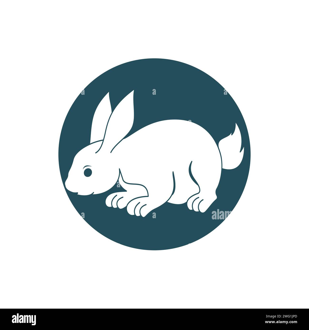 Rabbit vector logo concept illustration Stock Vector Image & Art - Alamy