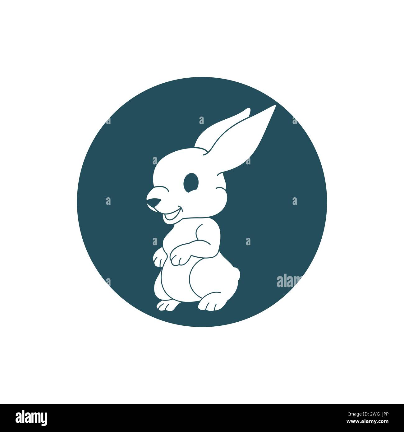 Rabbit vector logo concept illustration Stock Vector Image & Art - Alamy