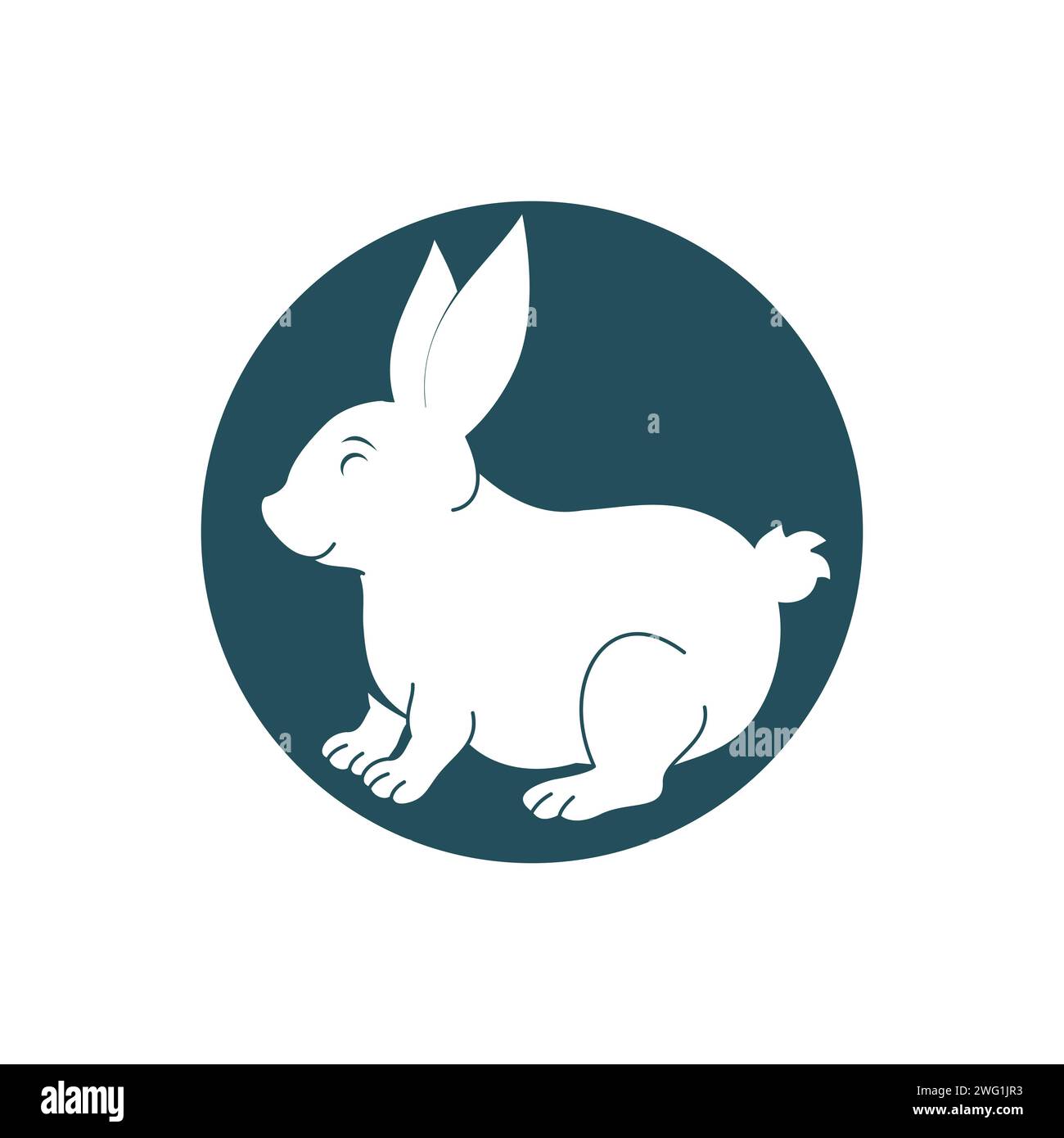 Rabbit vector logo concept illustration Stock Vector Image & Art - Alamy