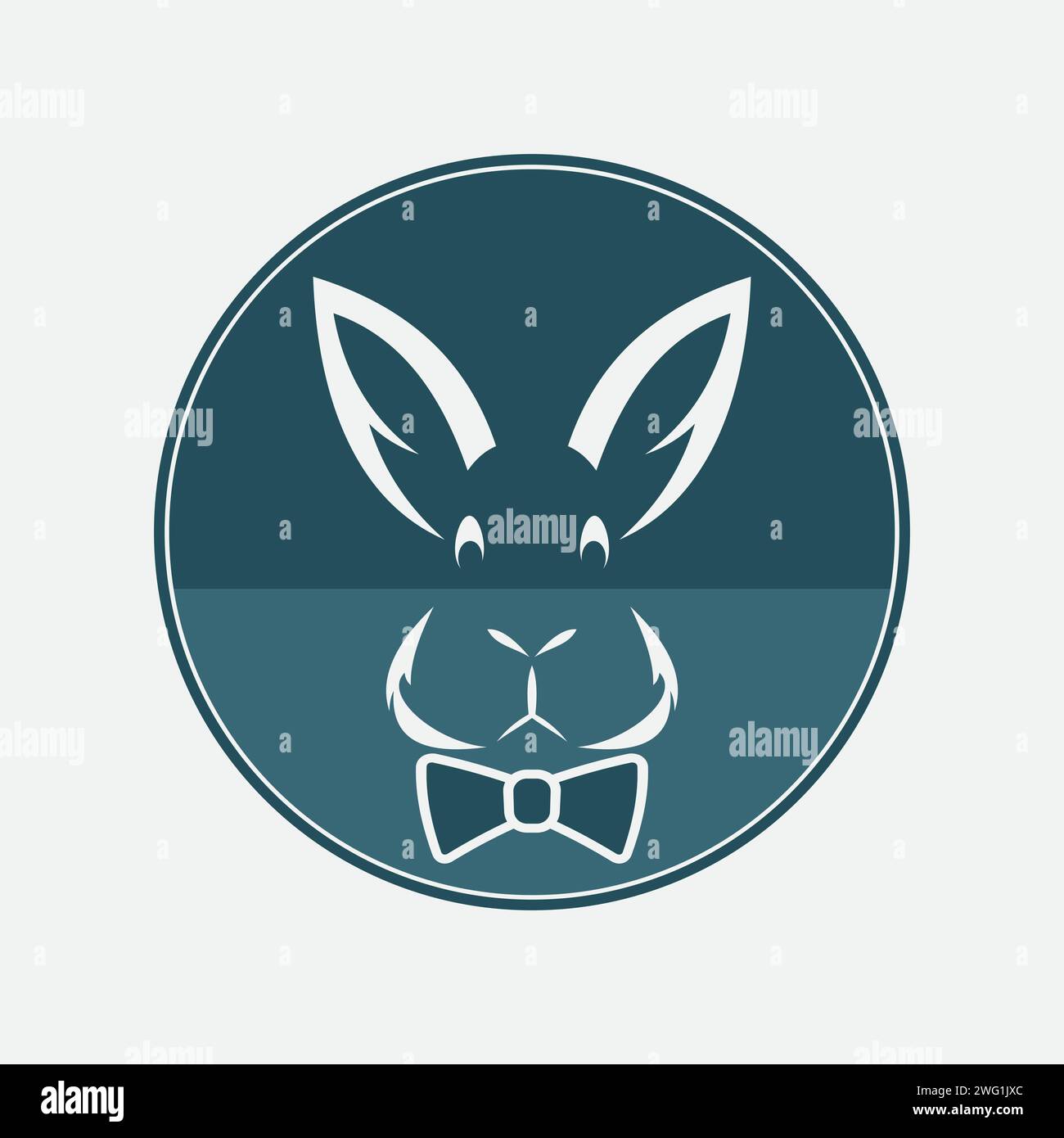 Rabbit vector logo concept illustration Stock Vector Image & Art - Alamy