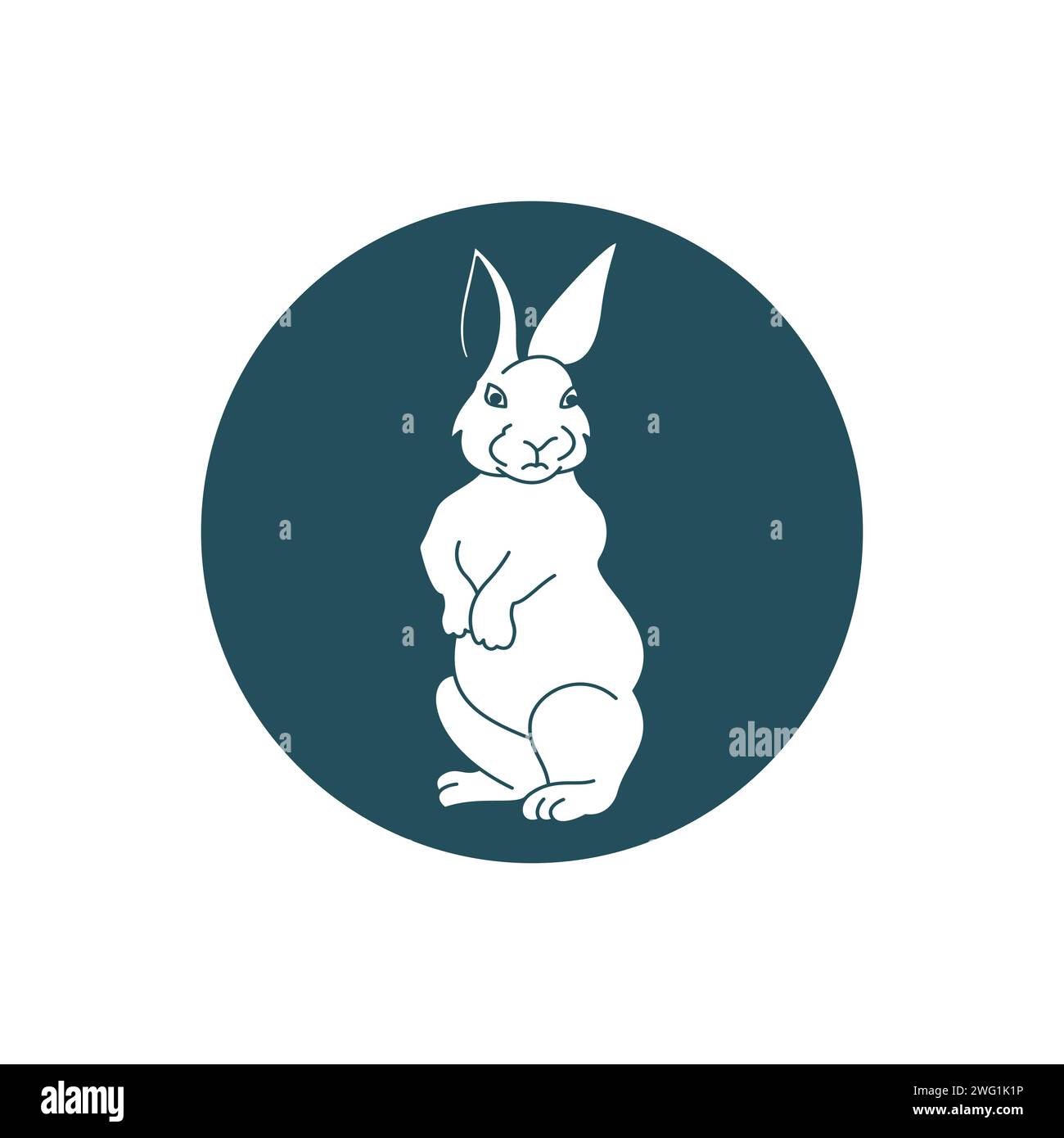 Rabbit vector logo concept illustration Stock Vector Image & Art - Alamy