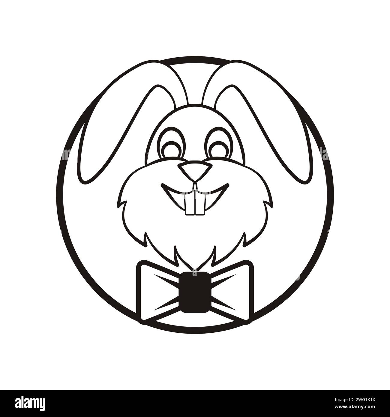 Rabbit vector logo concept illustration Stock Vector Image & Art - Alamy
