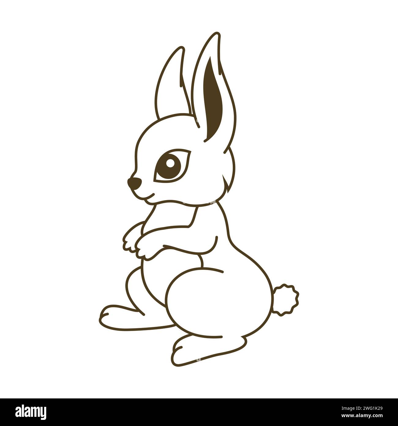 Rabbit vector logo concept illustration Stock Vector Image & Art - Alamy