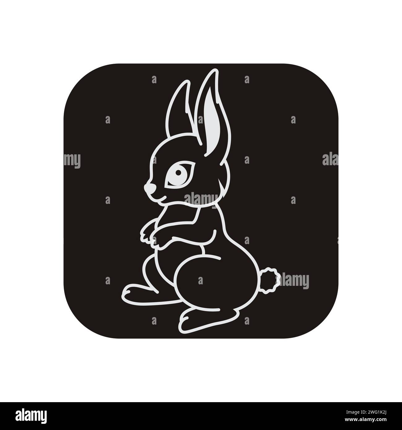 Rabbit vector logo concept illustration Stock Vector Image & Art - Alamy