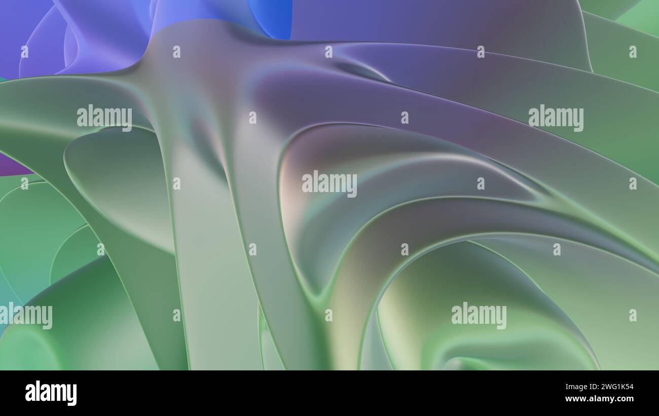 Waves of dynamic waveforms with 3D effects, creating a visually rhythmic and harmonious ...