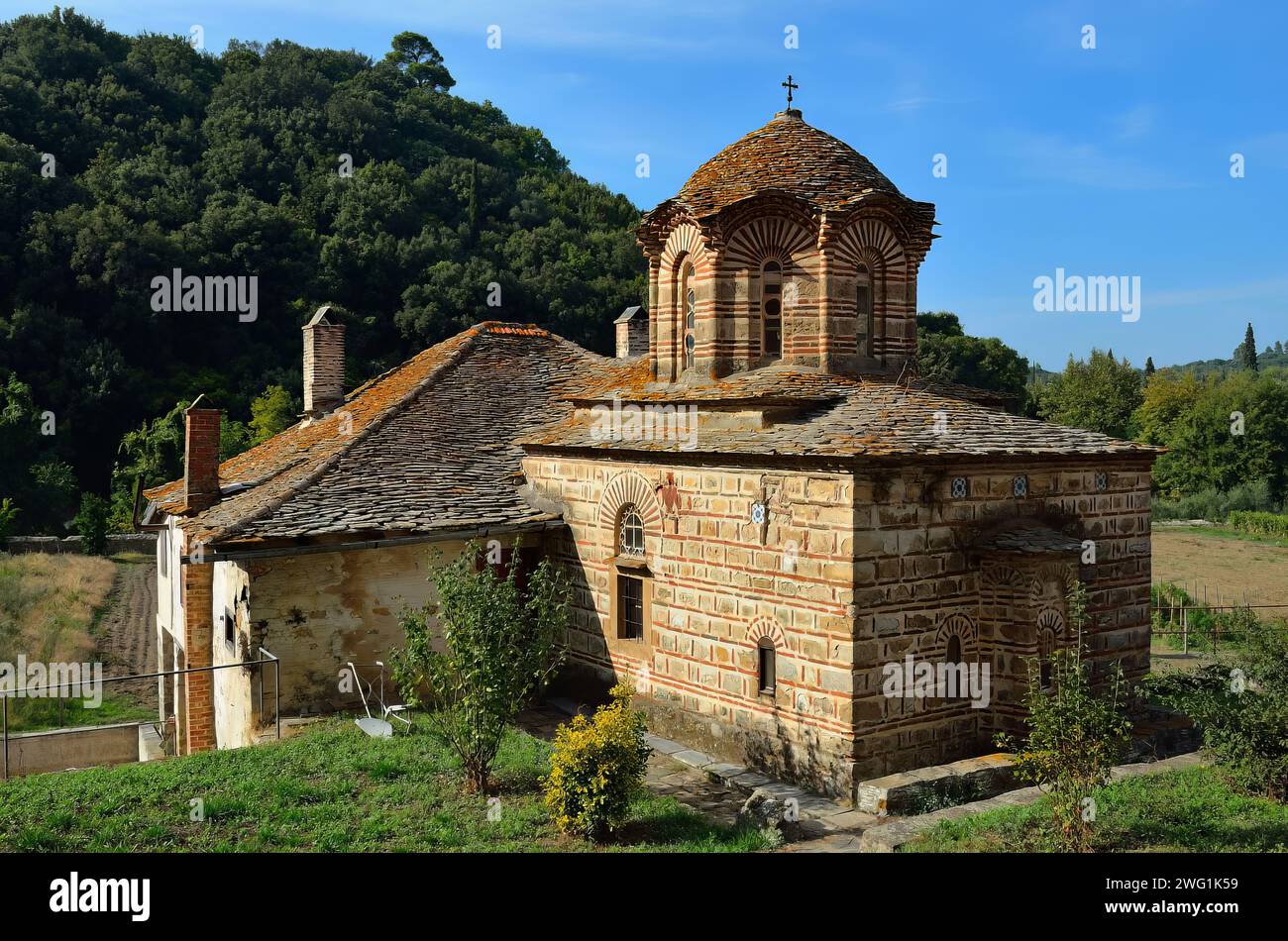 The Hilandar Monastery at Mount Athos in Greece Stock Photo - Alamy