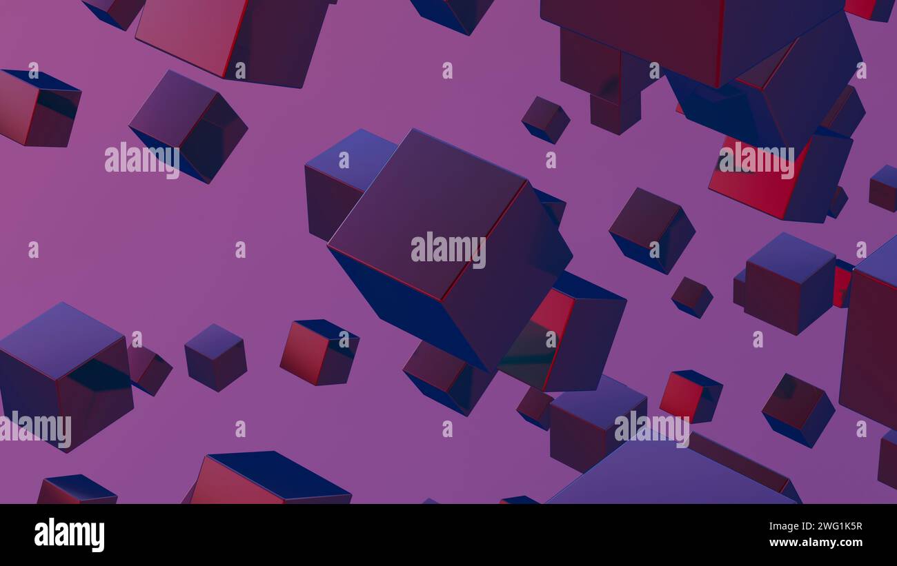 Abstract 3D background composed of cubes, creating a visually striking ...