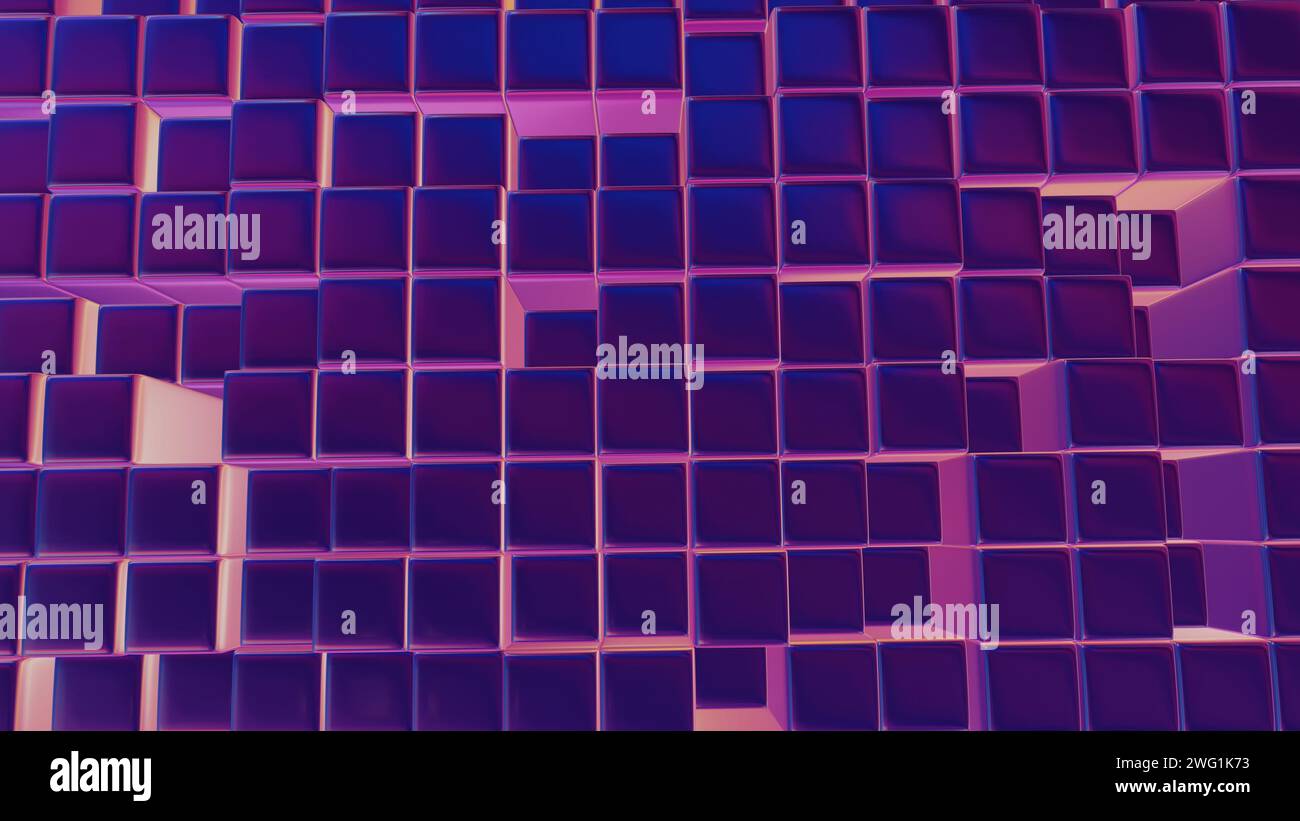 Digital blocks arranged in a clean, minimalistic sequence, embodying ...