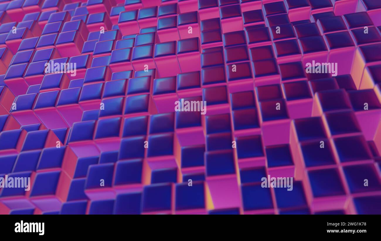 Digital blocks arranged in a clean, minimalistic sequence, embodying ...