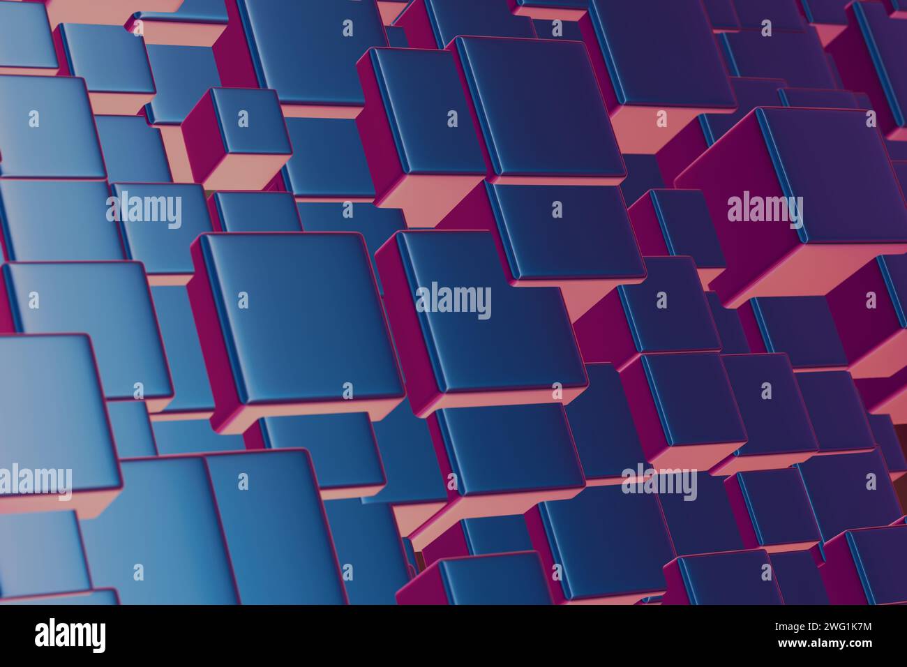 Digital blocks arranged in a clean, minimalistic sequence, embodying ...