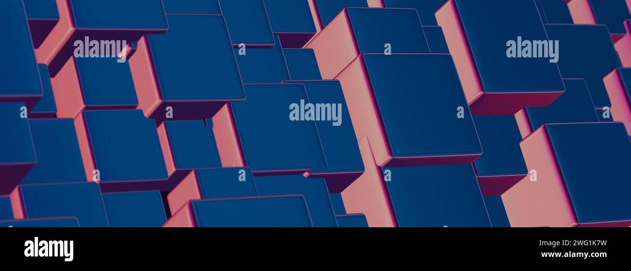 Digital blocks arranged in a clean, minimalistic sequence, embodying ...