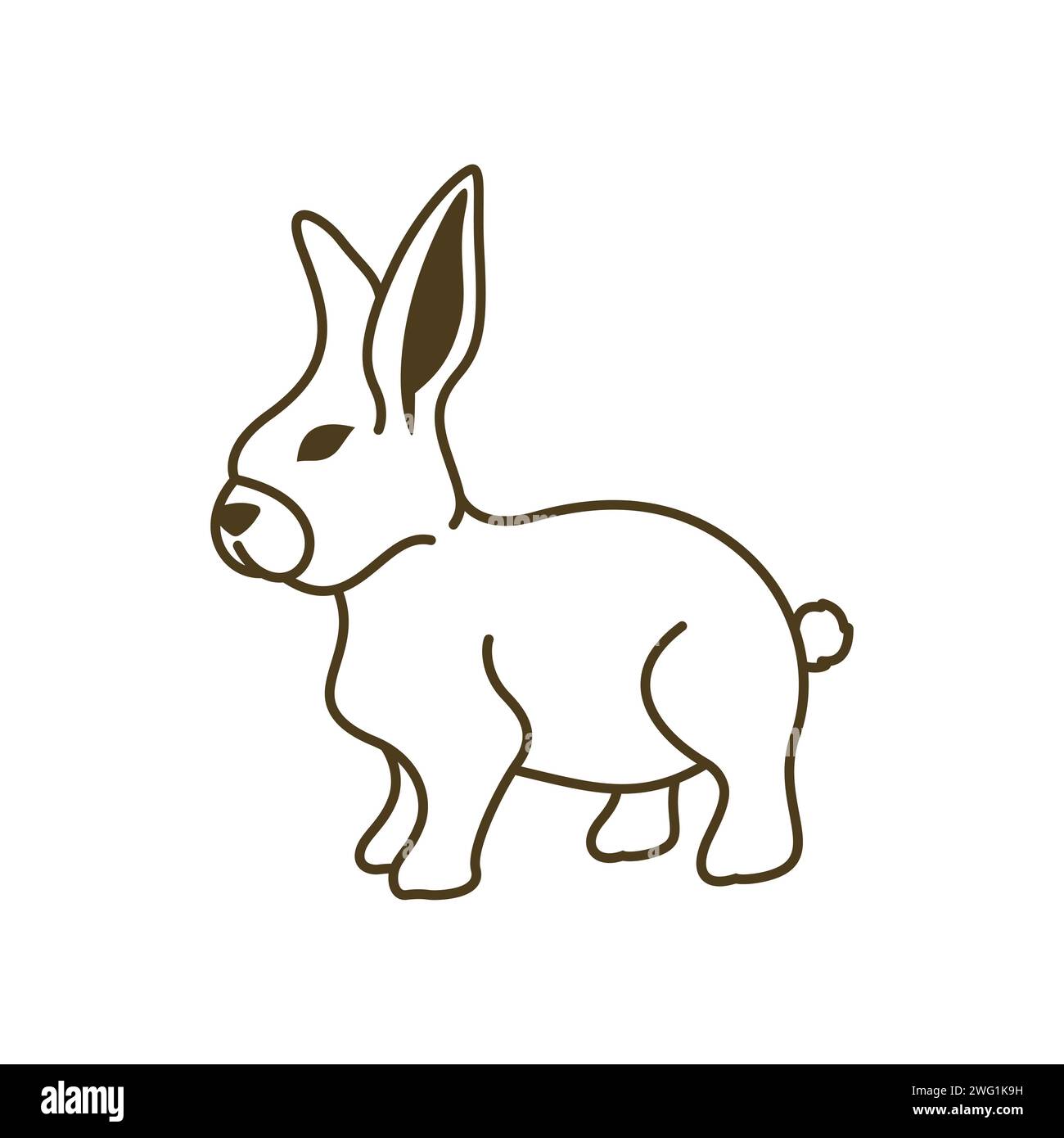 Rabbit vector logo concept illustration Stock Vector Image & Art - Alamy