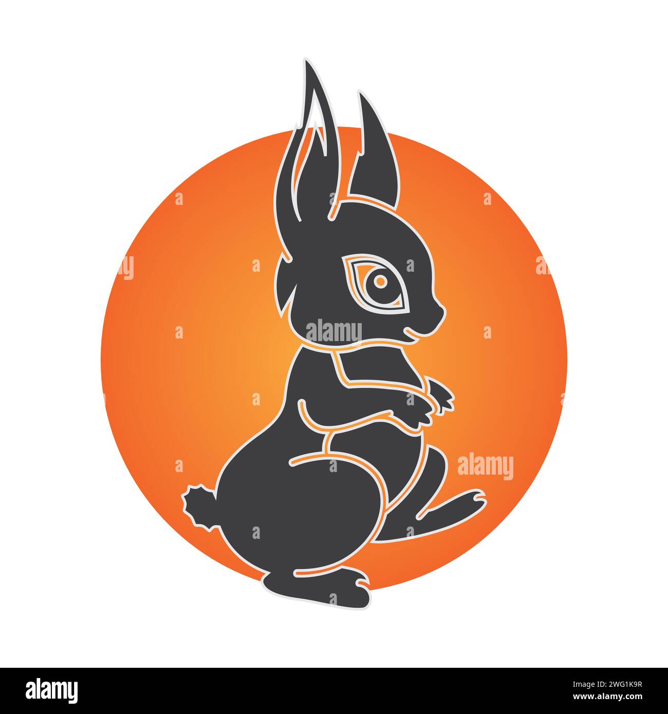 Rabbit vector logo concept illustration Stock Vector Image & Art - Alamy