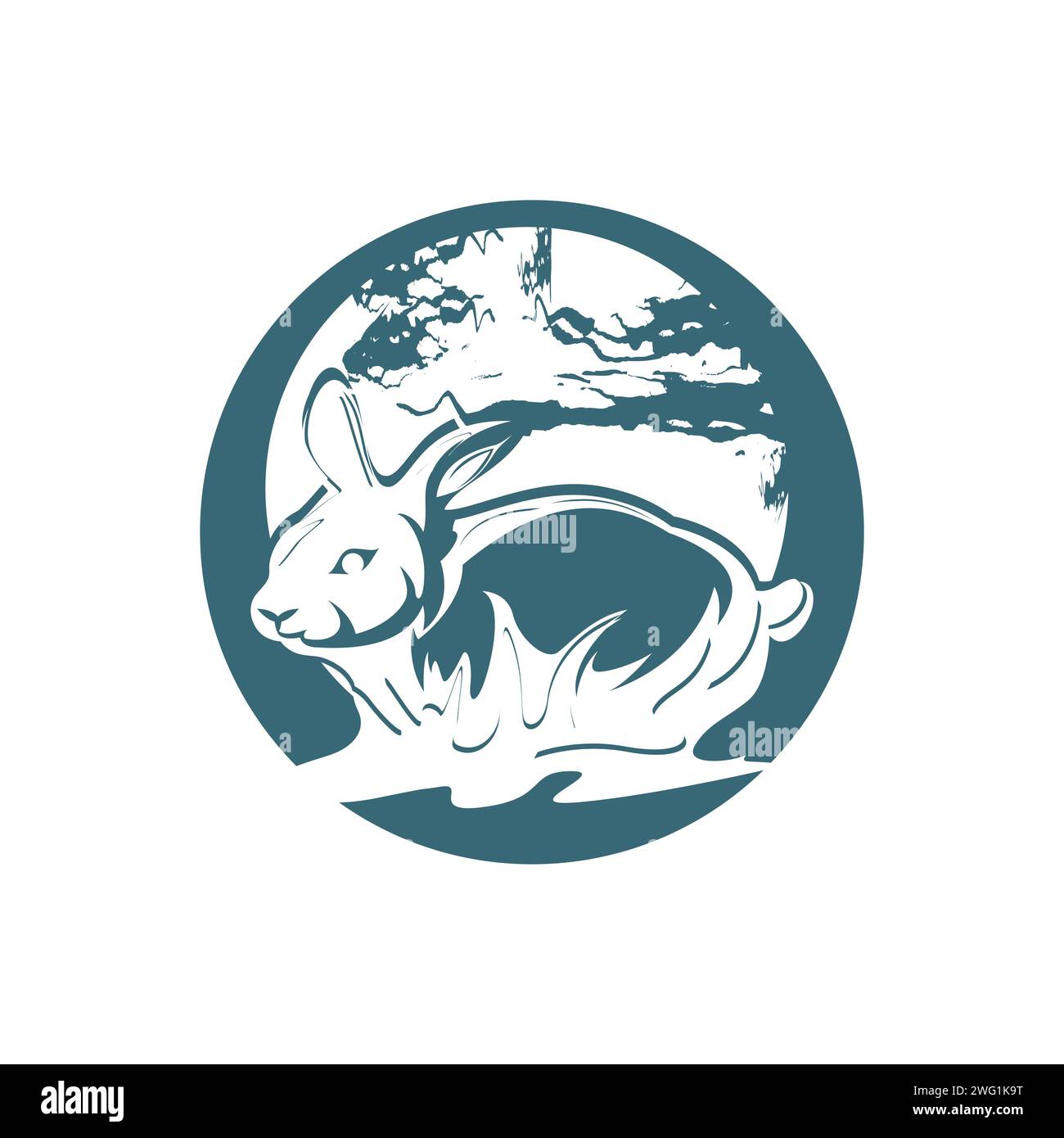 Rabbit vector logo concept illustration Stock Vector Image & Art - Alamy