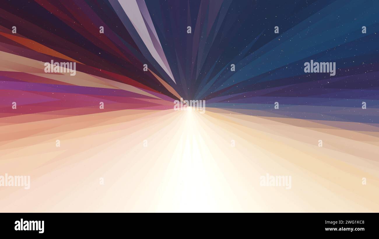 Abstract of a simplistic, geometric retro starburst pattern, combining ...