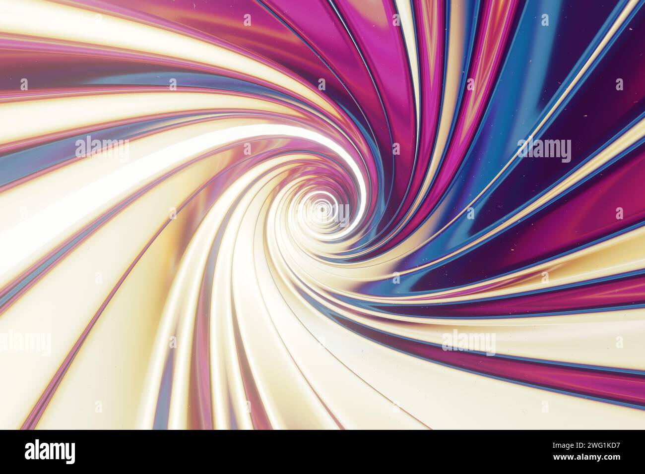 3D abstract image of a multicolored tunnel with stars, creating a ...