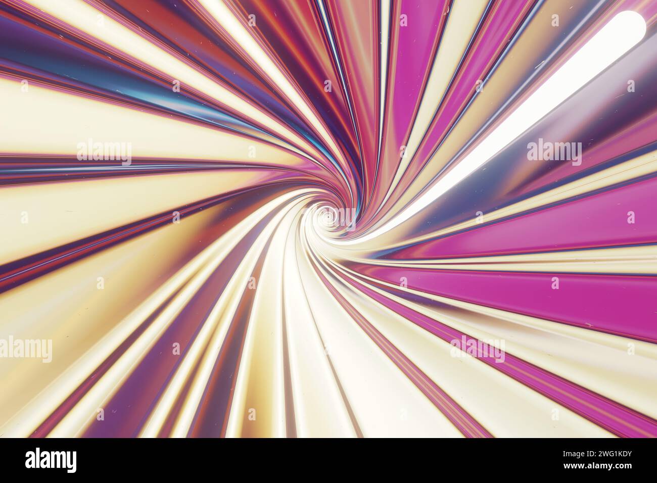 3D abstract image of a multicolored tunnel with stars, creating a ...