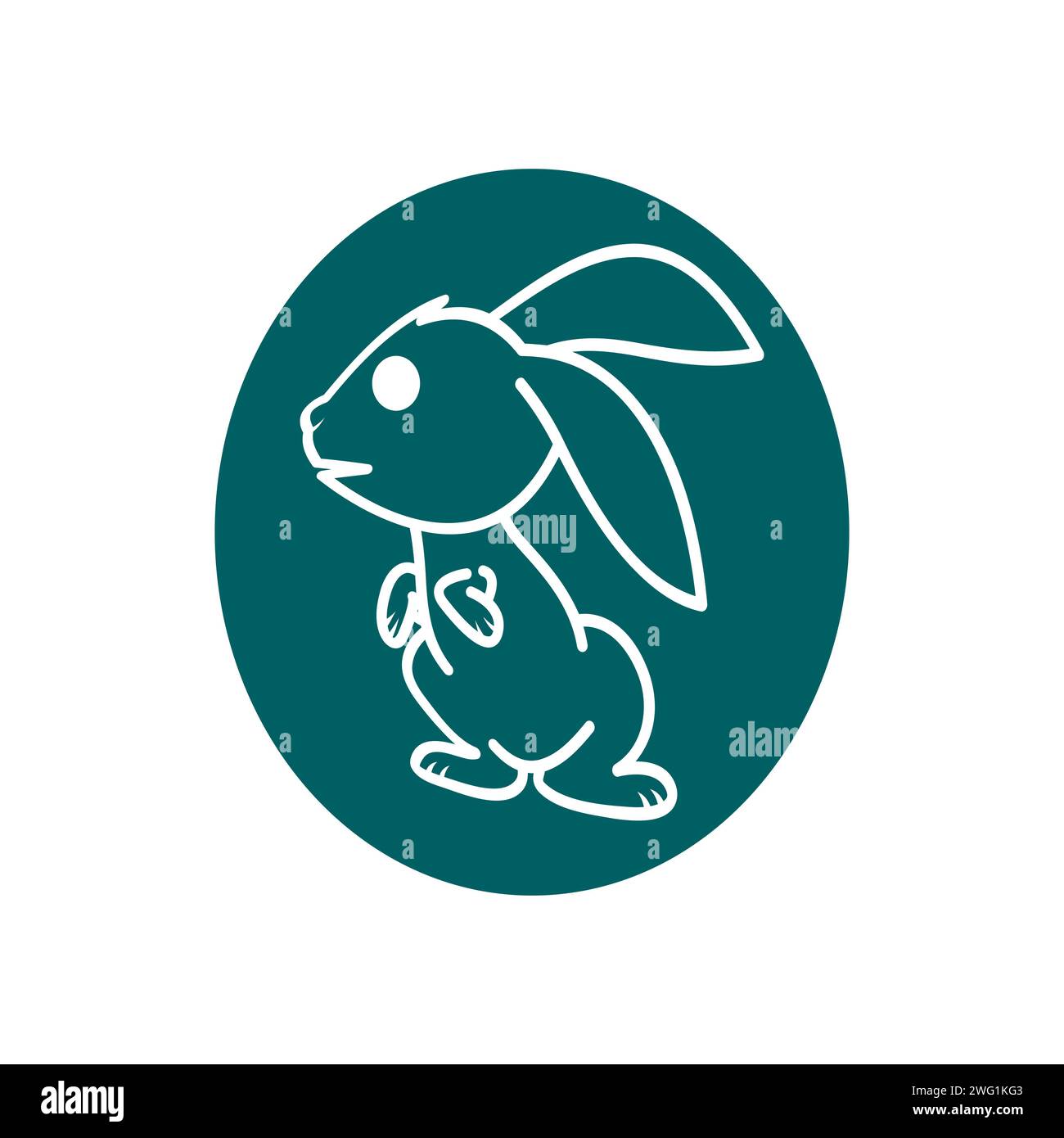 Rabbit vector logo concept illustration Stock Vector Image & Art - Alamy