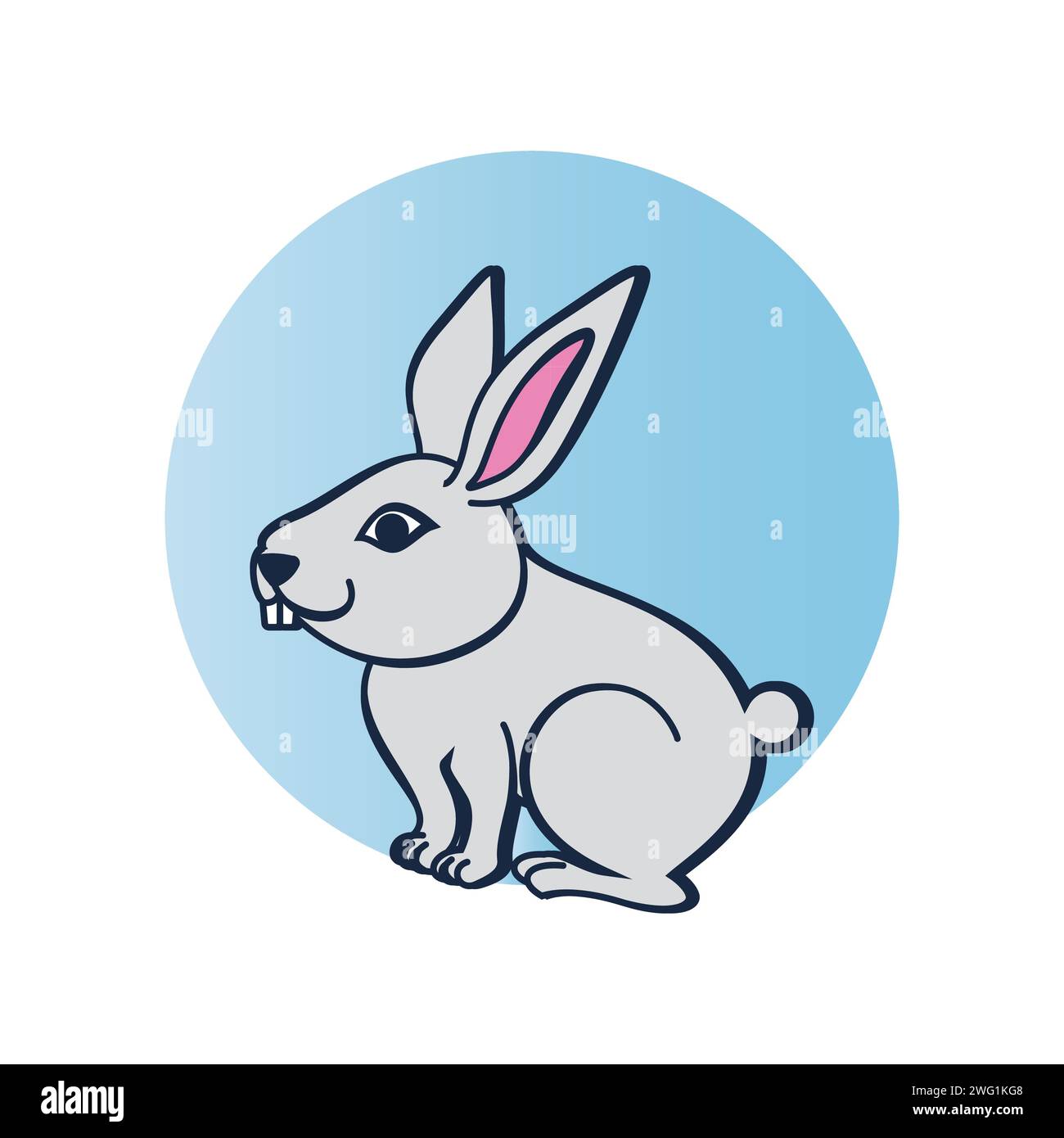 Rabbit vector logo concept illustration Stock Vector Image & Art - Alamy