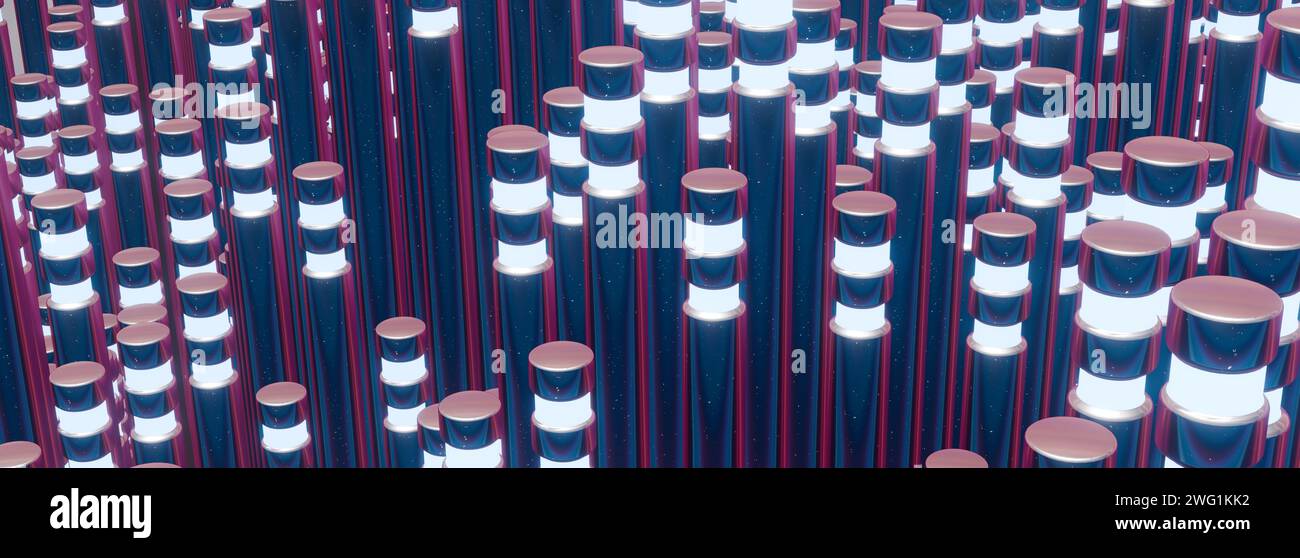 An abstract loop 3D background image featuring a shining wave cylinder ...