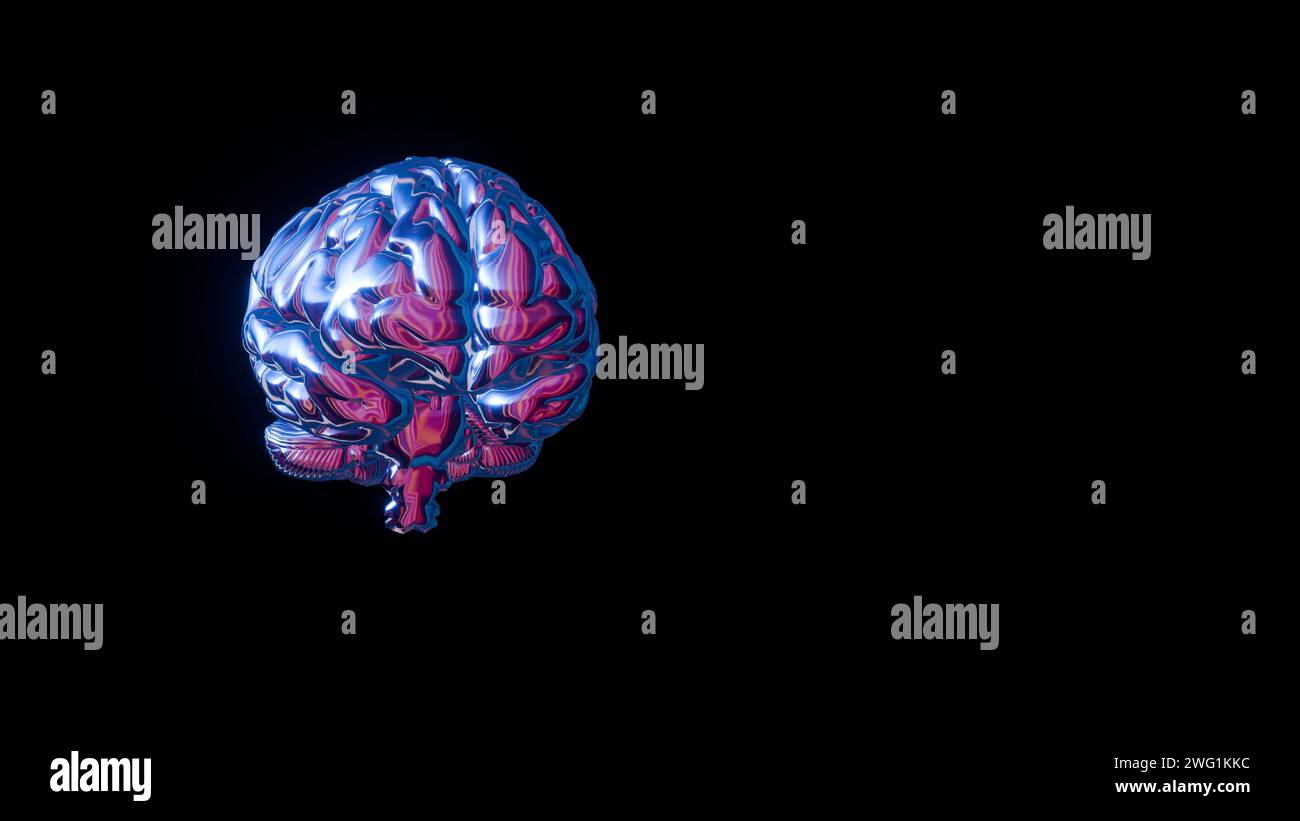 3D holographic brain with various colors and an intriguing image ... 3D holographic brain with various colors and an intriguing image ...
