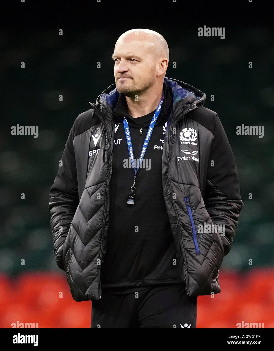 Scotland head coach Gregor Townsend during a team run at the ...