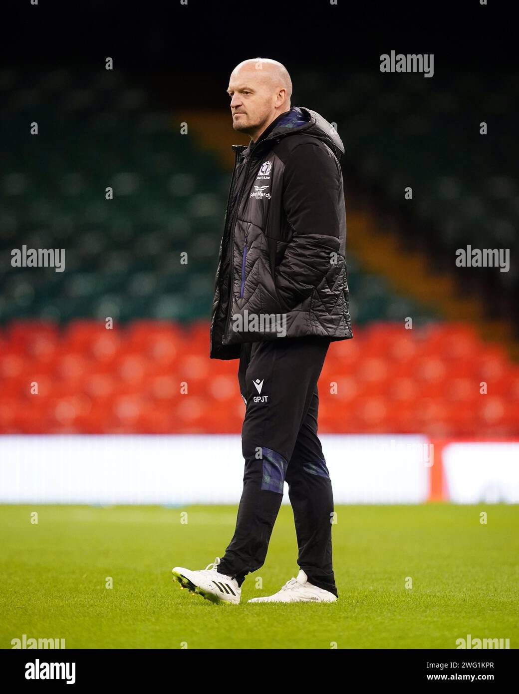 Scotland head coach Gregor Townsend during a team run at the ...