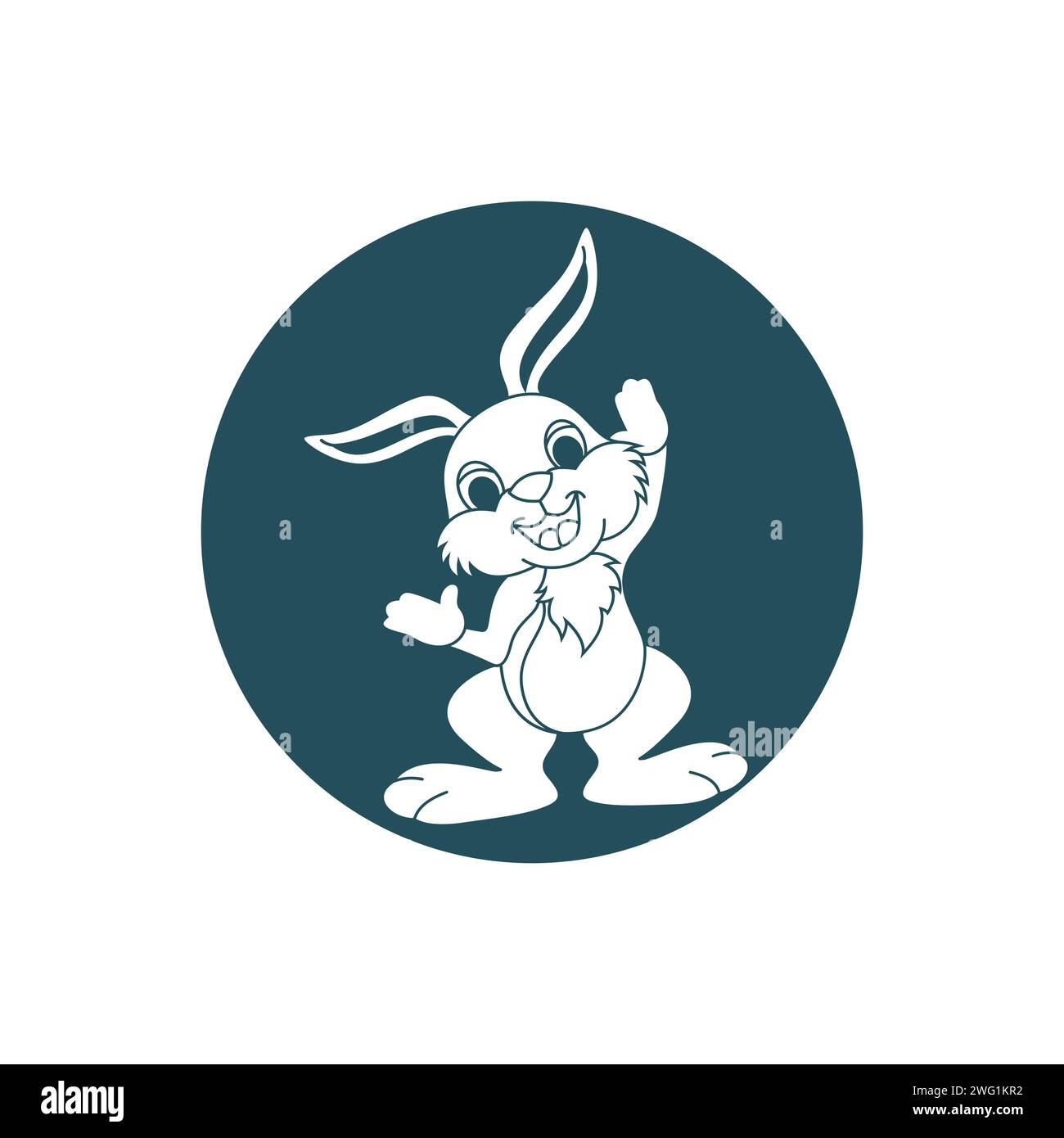 Rabbit vector logo concept illustration Stock Vector Image & Art - Alamy